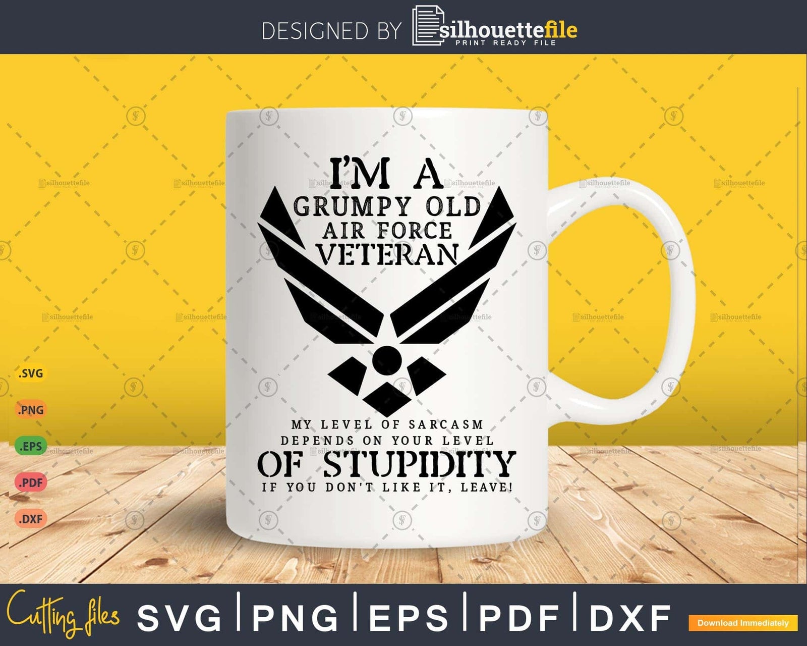 I’m a Grumpy Old USAF Air Force Veteran Svg Dxf Png Cut File ...