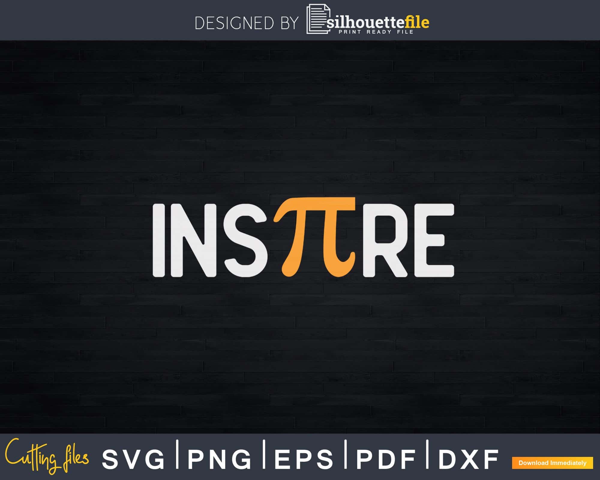 Inspire Math Pi Symbol Svg Dxf Cricut Cut Files | Silhouettefile