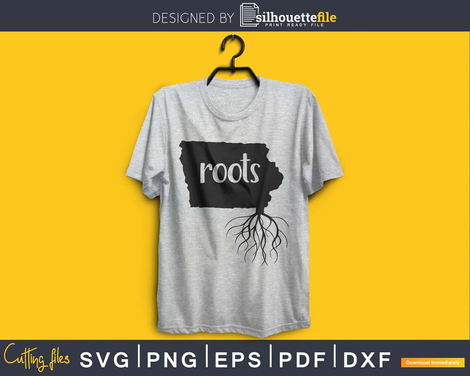 Iowa IA Roots Home Native Map svg cricut cut vector files | SilhouetteFile
