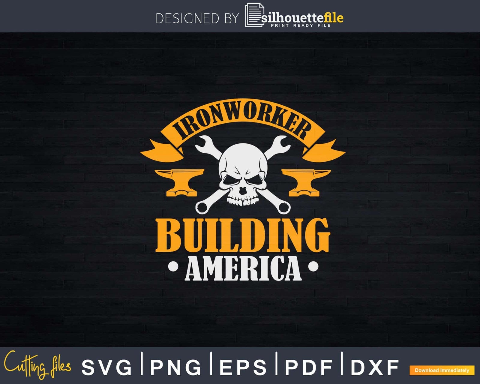 Ironworker Building America Svg Png Cricut Cut File | Silhouettefile