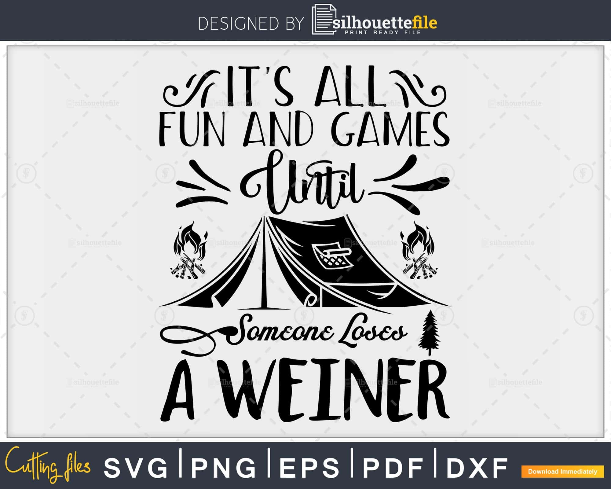 It’s all fun and games until someone loses their wiener | Silhouettefile