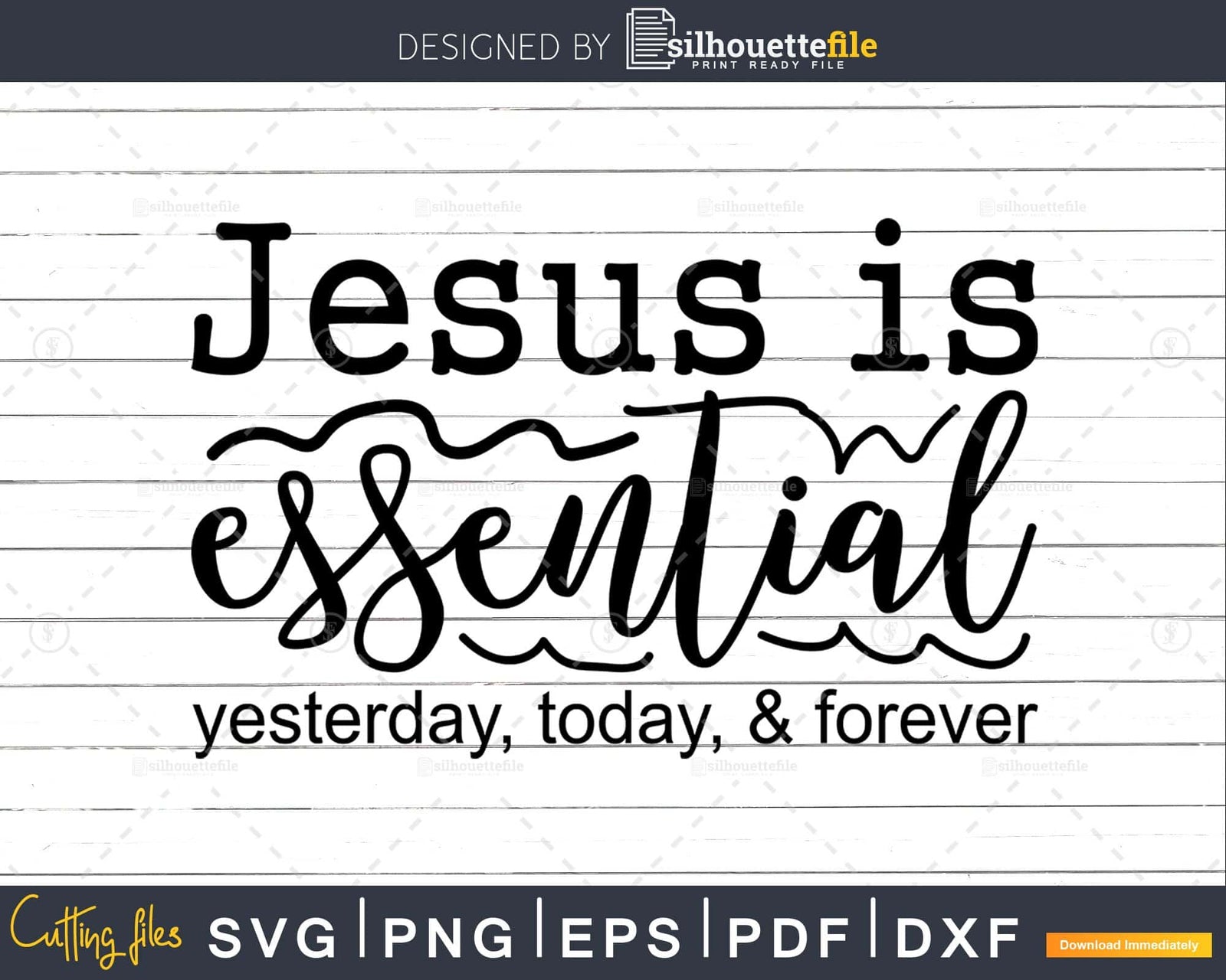 Jesus Is Essential christian svg cricut craft instant | Silhouettefile