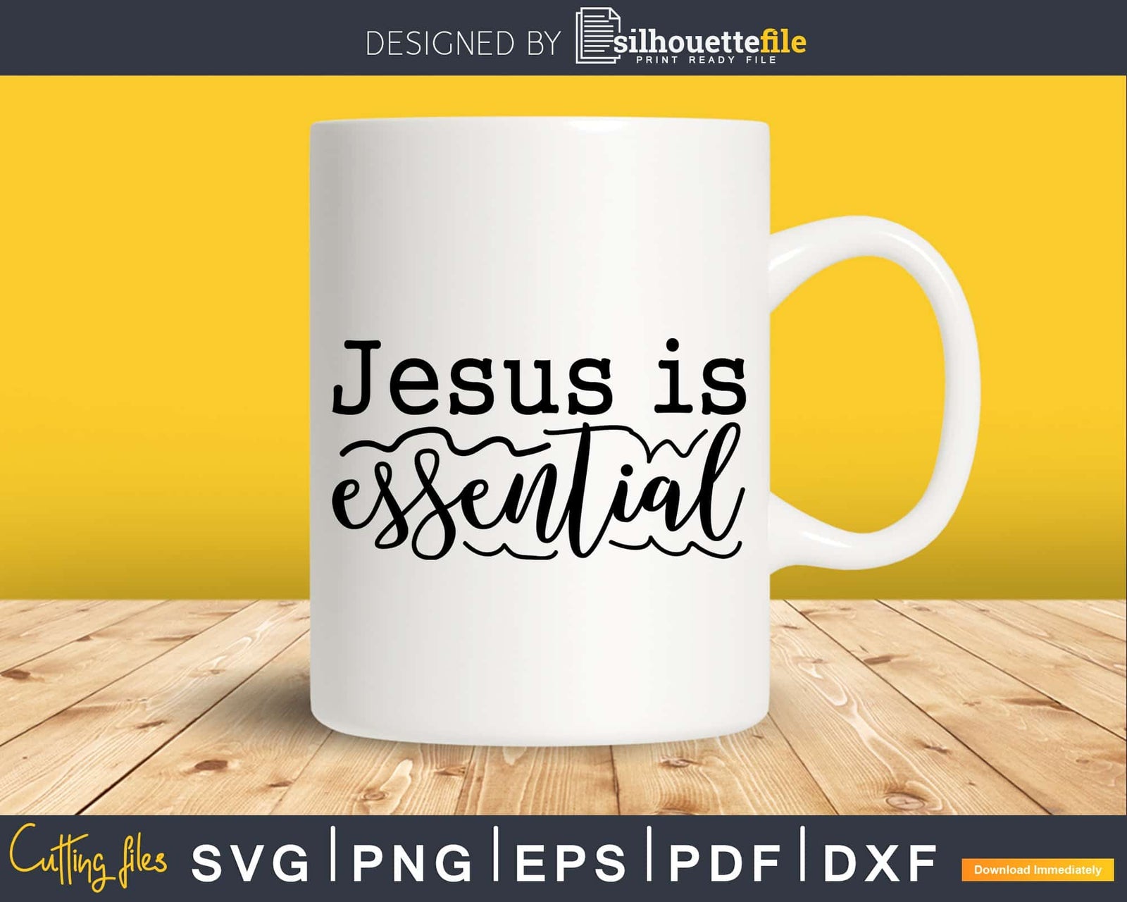 Jesus Is Essential svg cricut t shirt design instant | Silhouettefile