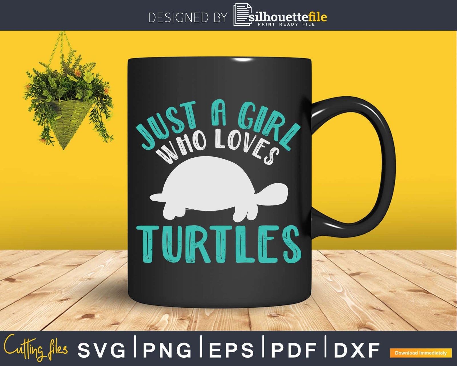 Just A Girl Who Loves Turtles Svg Png Cut Files | SilhouetteFile