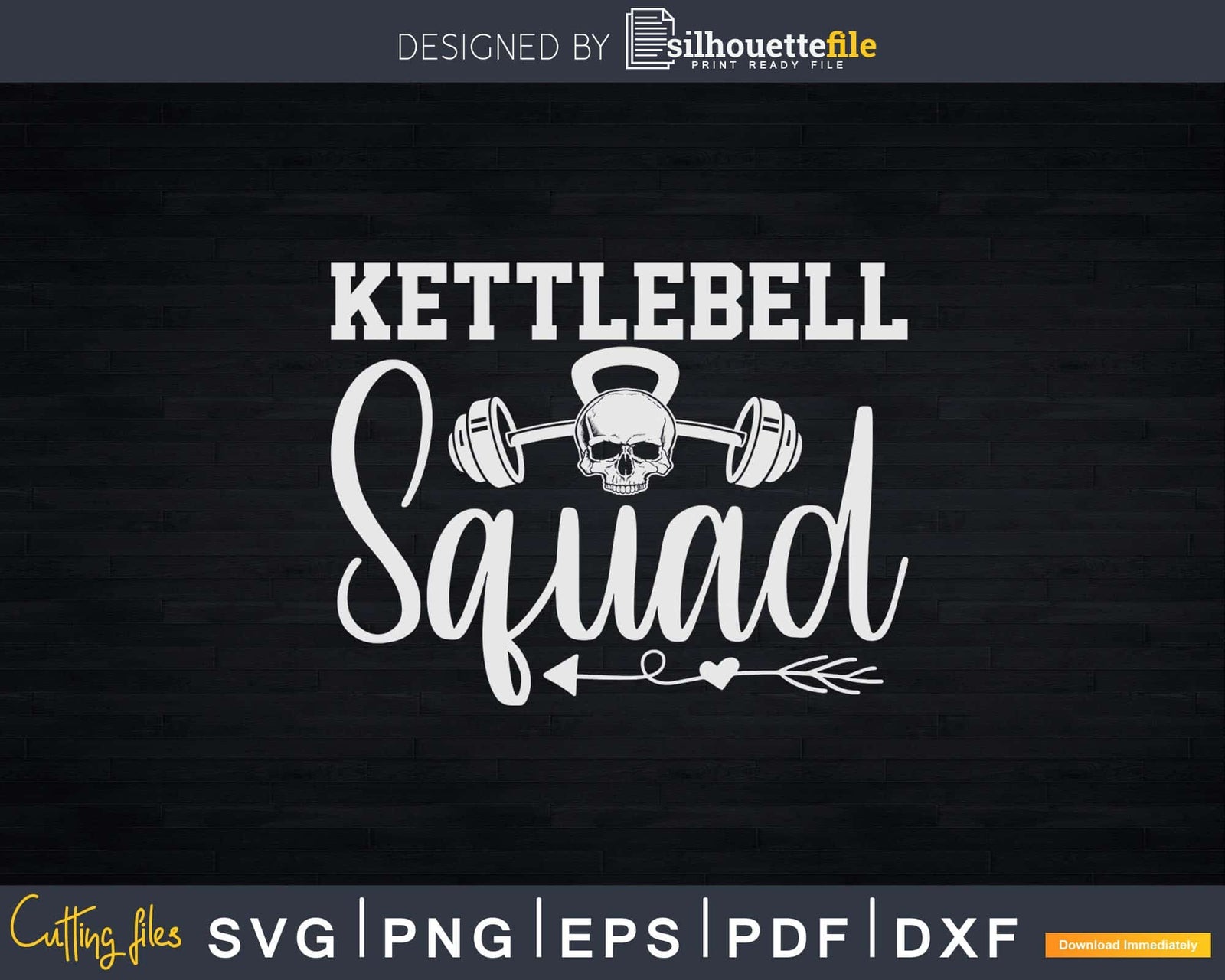 Kettlebell Squad Svg Dxf Cut Files | Silhouettefile