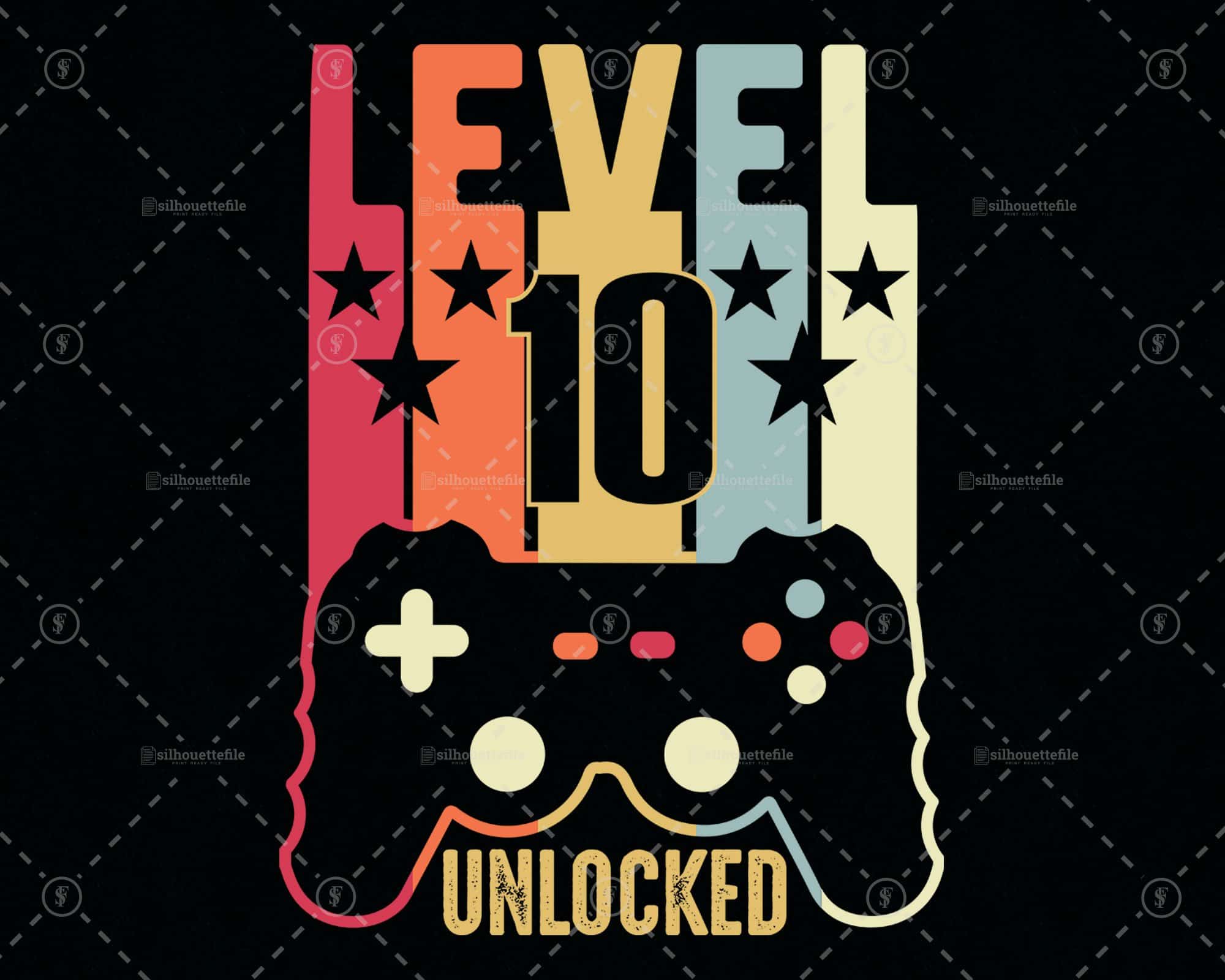 Level 10 Unlocked Official Teenager 10th Birthday Gamer Svg ...