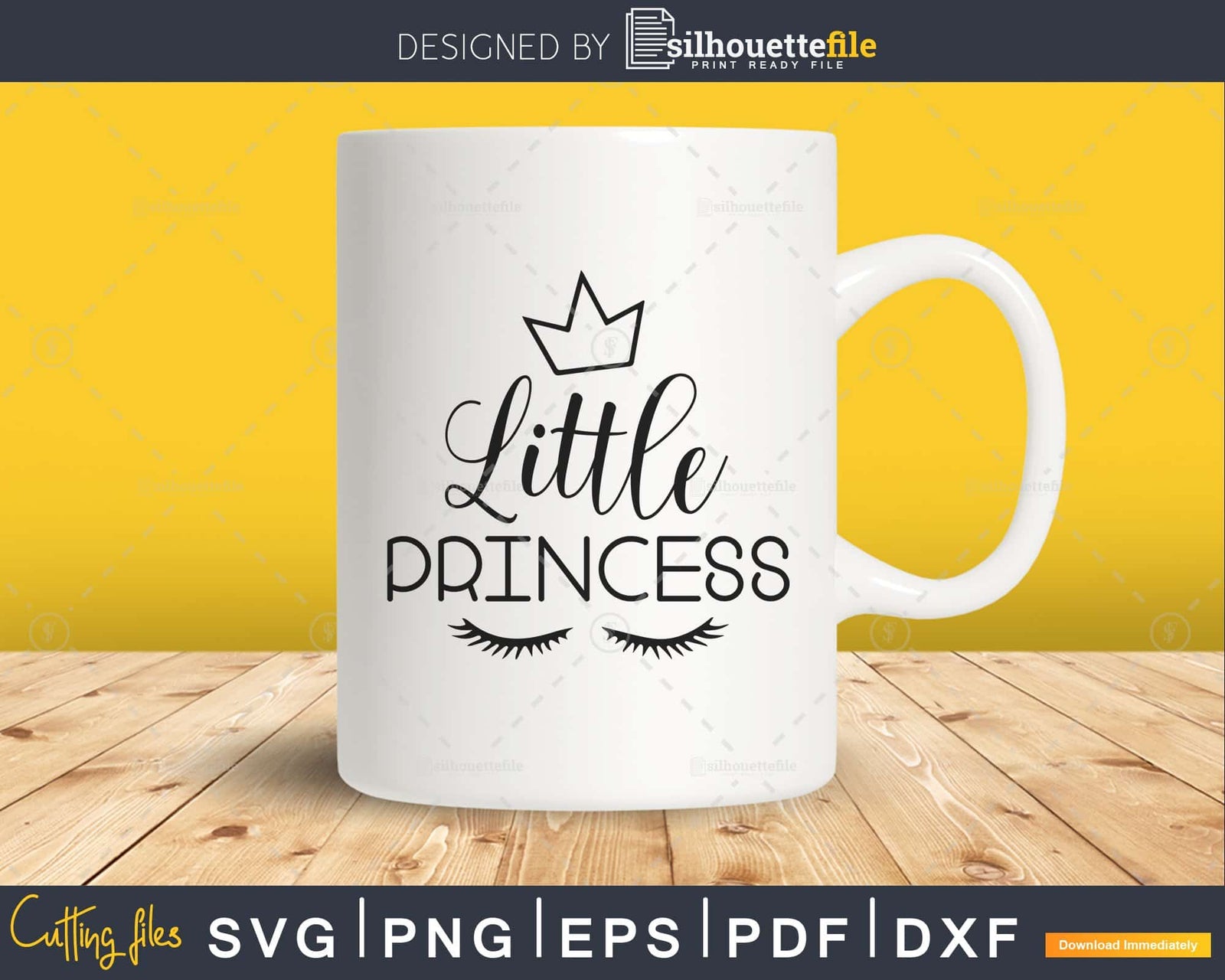 Little princess svg baby shower svg png dxf Cutting files | SilhouetteFile