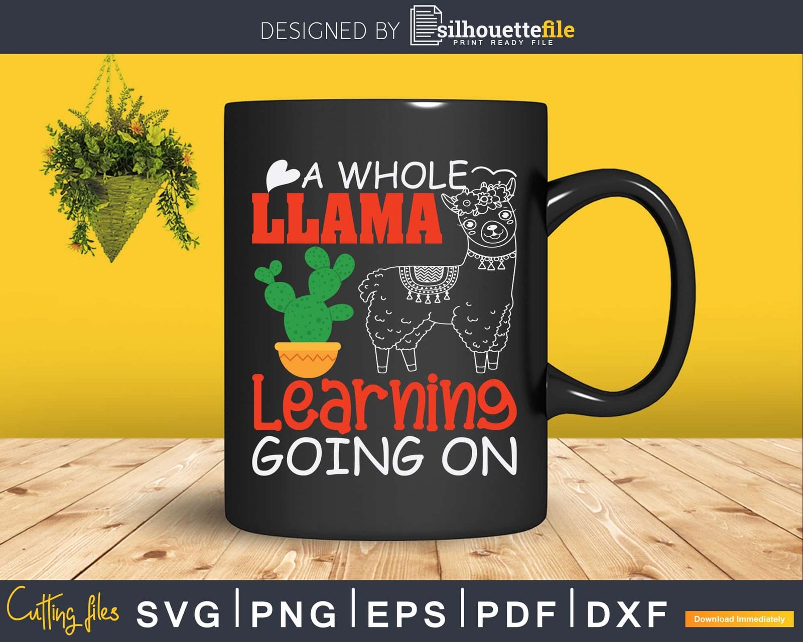 Llama Learning Teachers Students Svg Alpaca Lovers Svg Cut | Silhouettefile