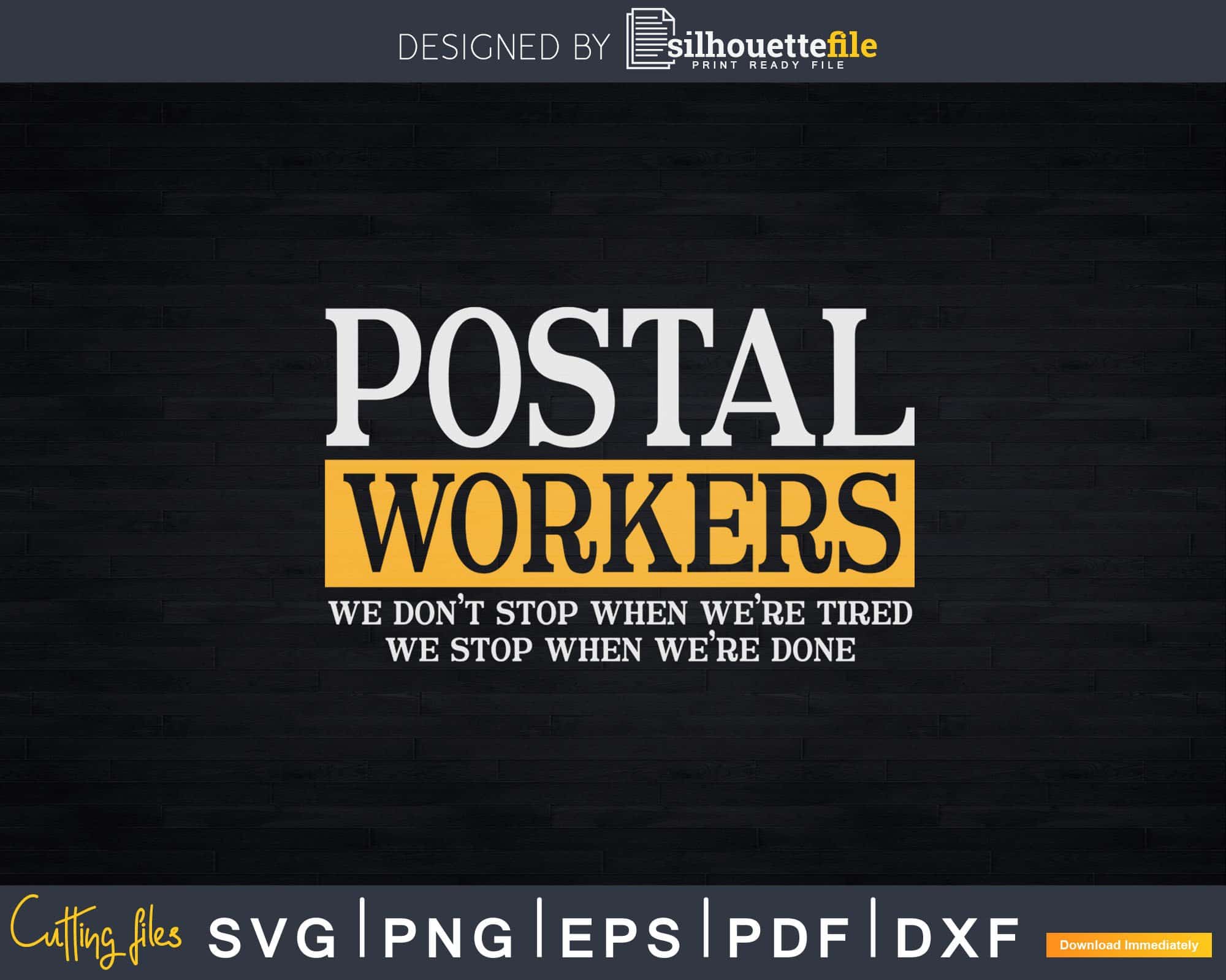 Mail Man & Lady Rural Carrier Postal Worker Svg Dxf Cut | Silhouettefile
