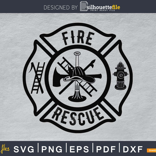 Fire Department Maltese Cross Vector