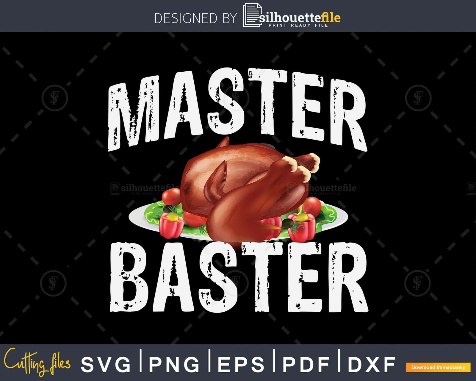 Master baster thanksgiving svg cricut printable png files | Silhouettefile