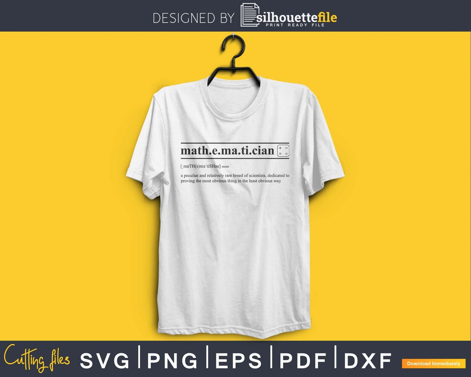 Mathematician definition svg printable Cut file by Silhouette File ...