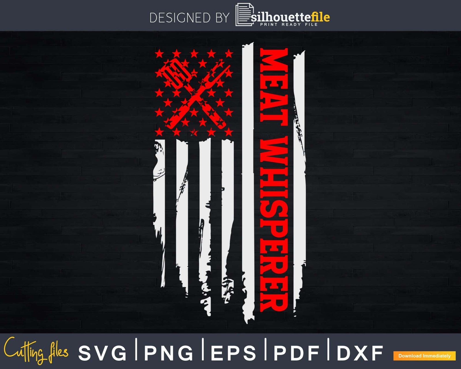 Meat Smoker Design 4th of July US American Flag Svg Shirt | SilhouetteFile