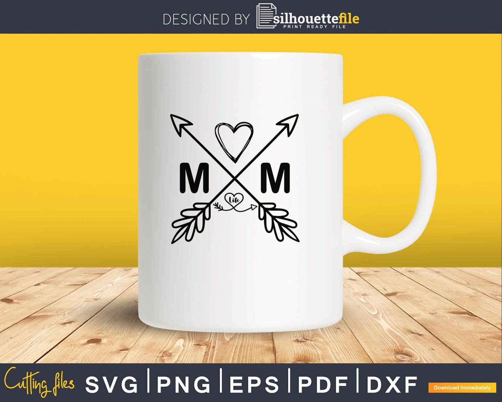 Mom Life with Arrows Svg craft cut file Motherhood Saying Svg ...