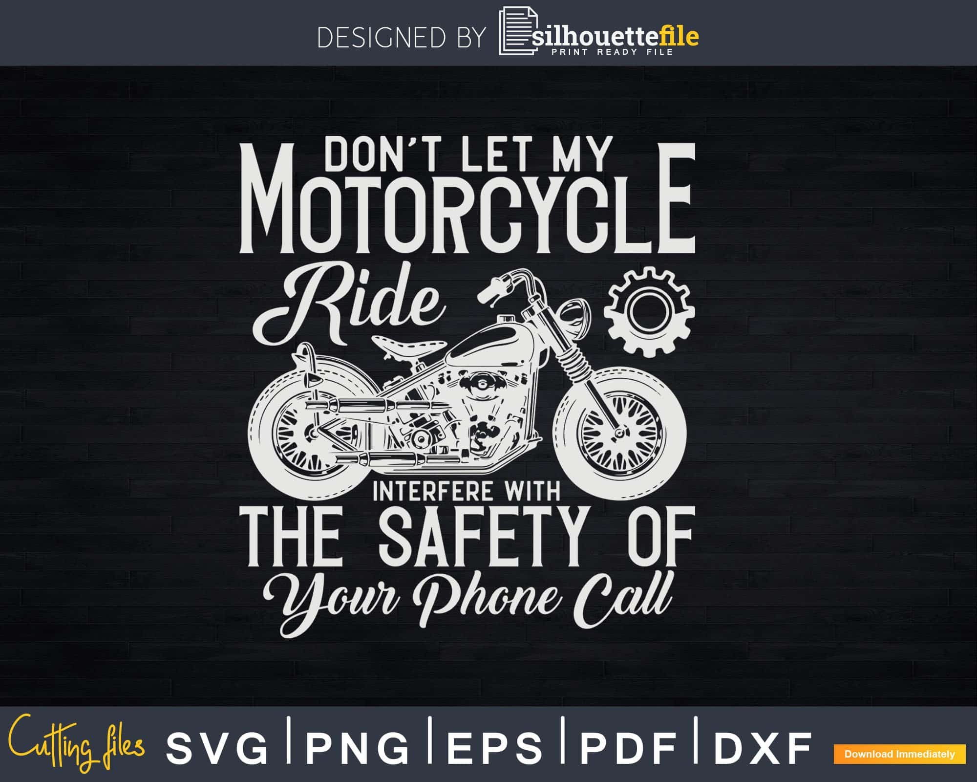 Motorcycle Ride Interfere With Safety Of Your Phone Call Png Svg ...