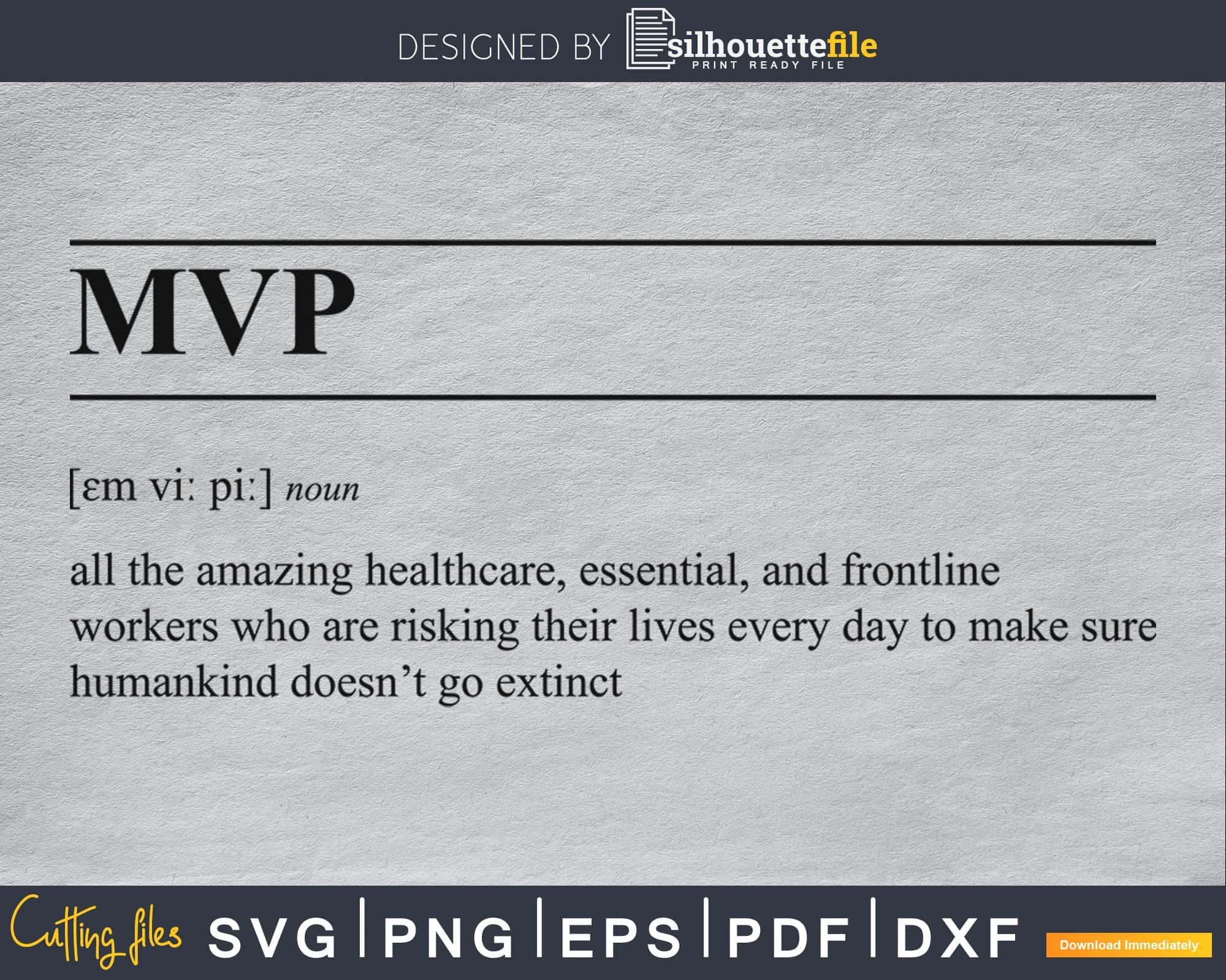 MVP definition svg printable file | SilhouetteFile