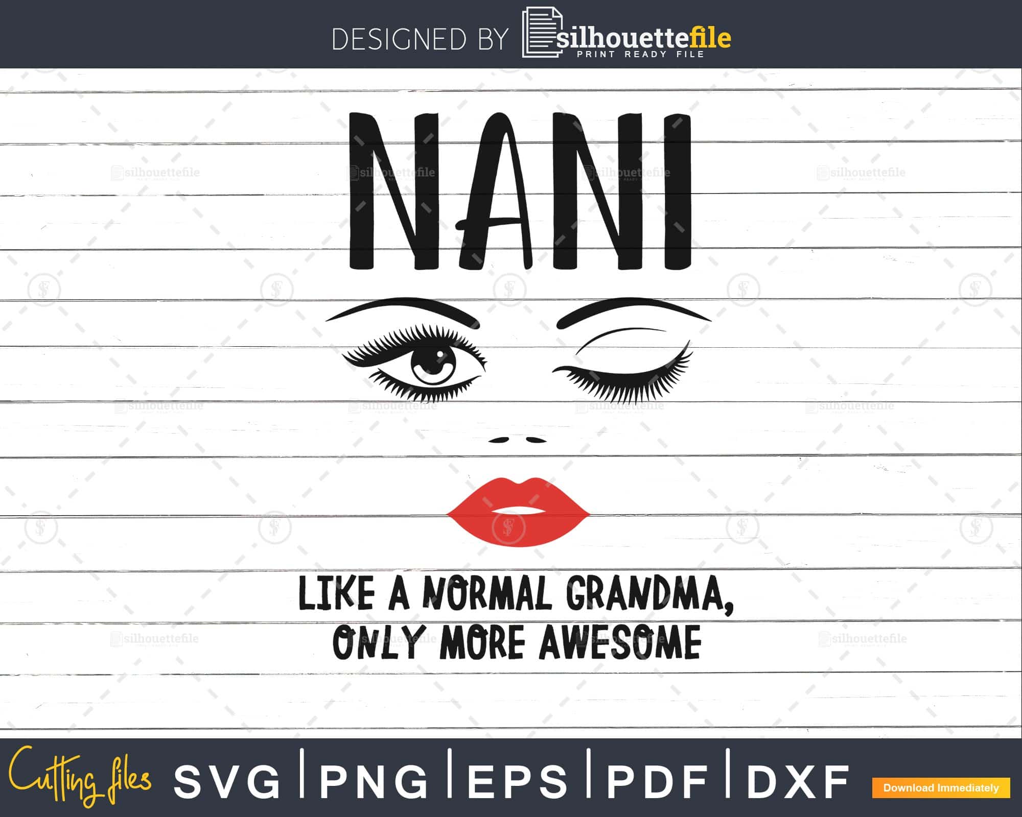 Nani like a normal grandma only more awesome svg face winked ...