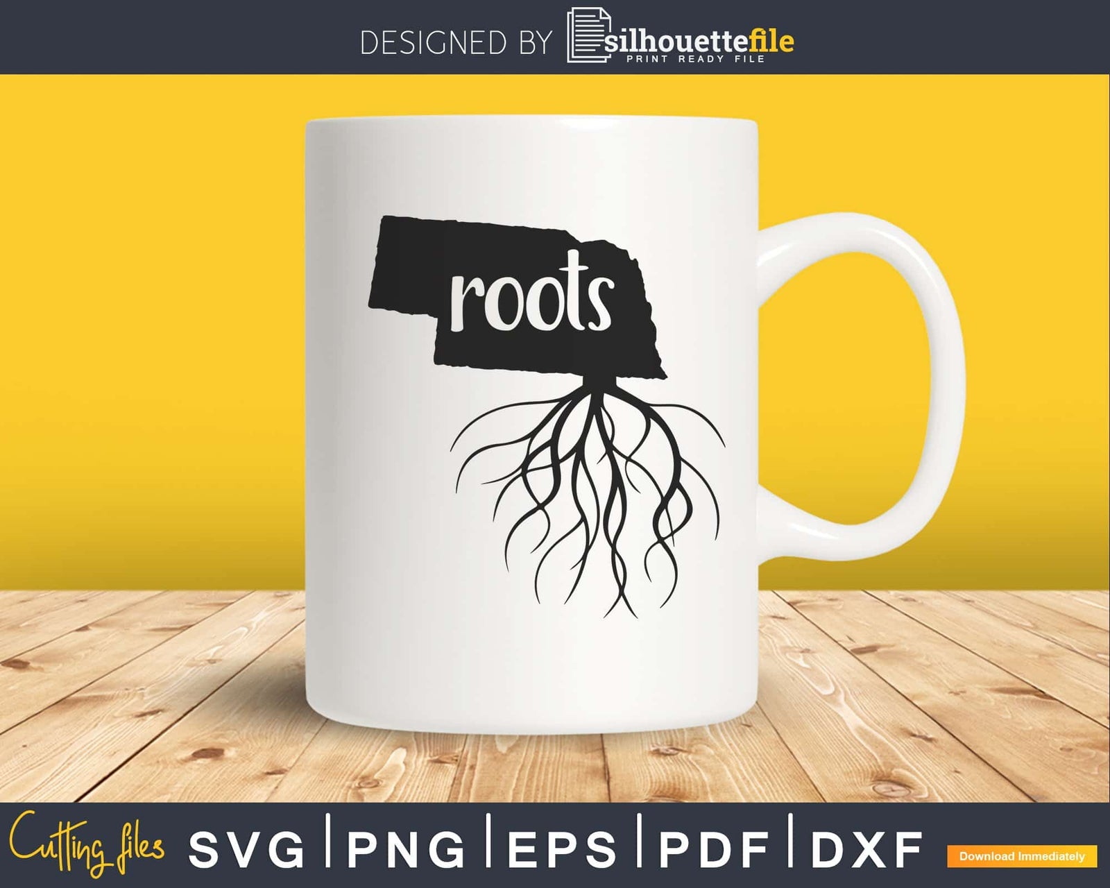 Nebraska NE Roots Home Native Map svg png dxf silhouette | Silhouettefile