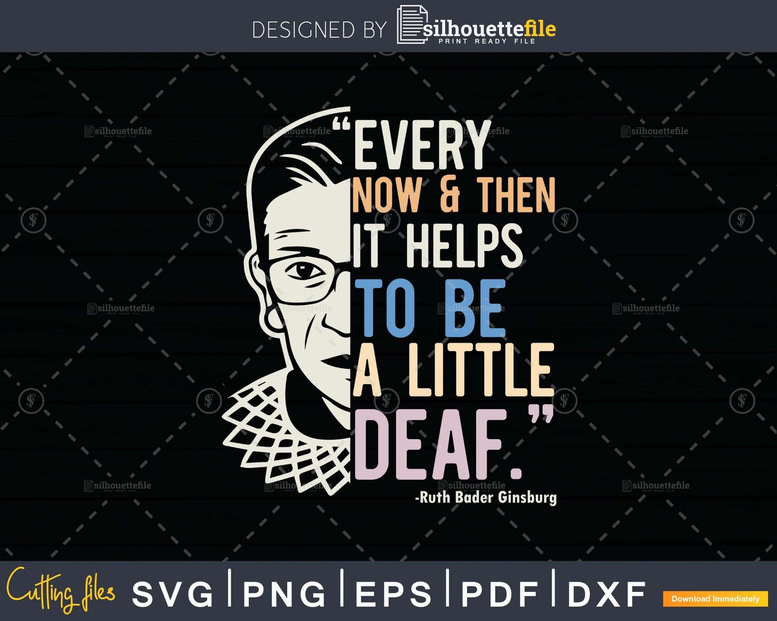 Notorious RBG Ruth Bader Ginsburg Supreme Justice Drawing | Silhouettefile