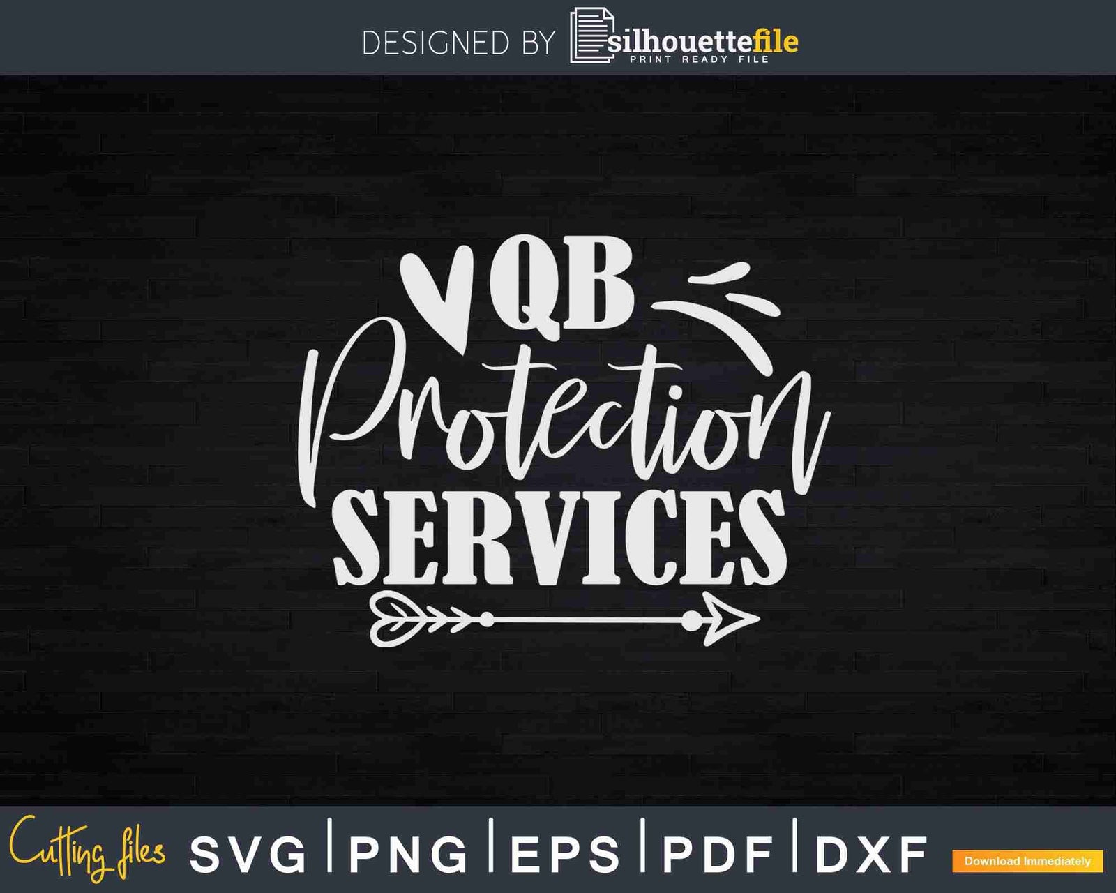 Offensive Lineman QB Protection Services Football Svg Cut Files ...