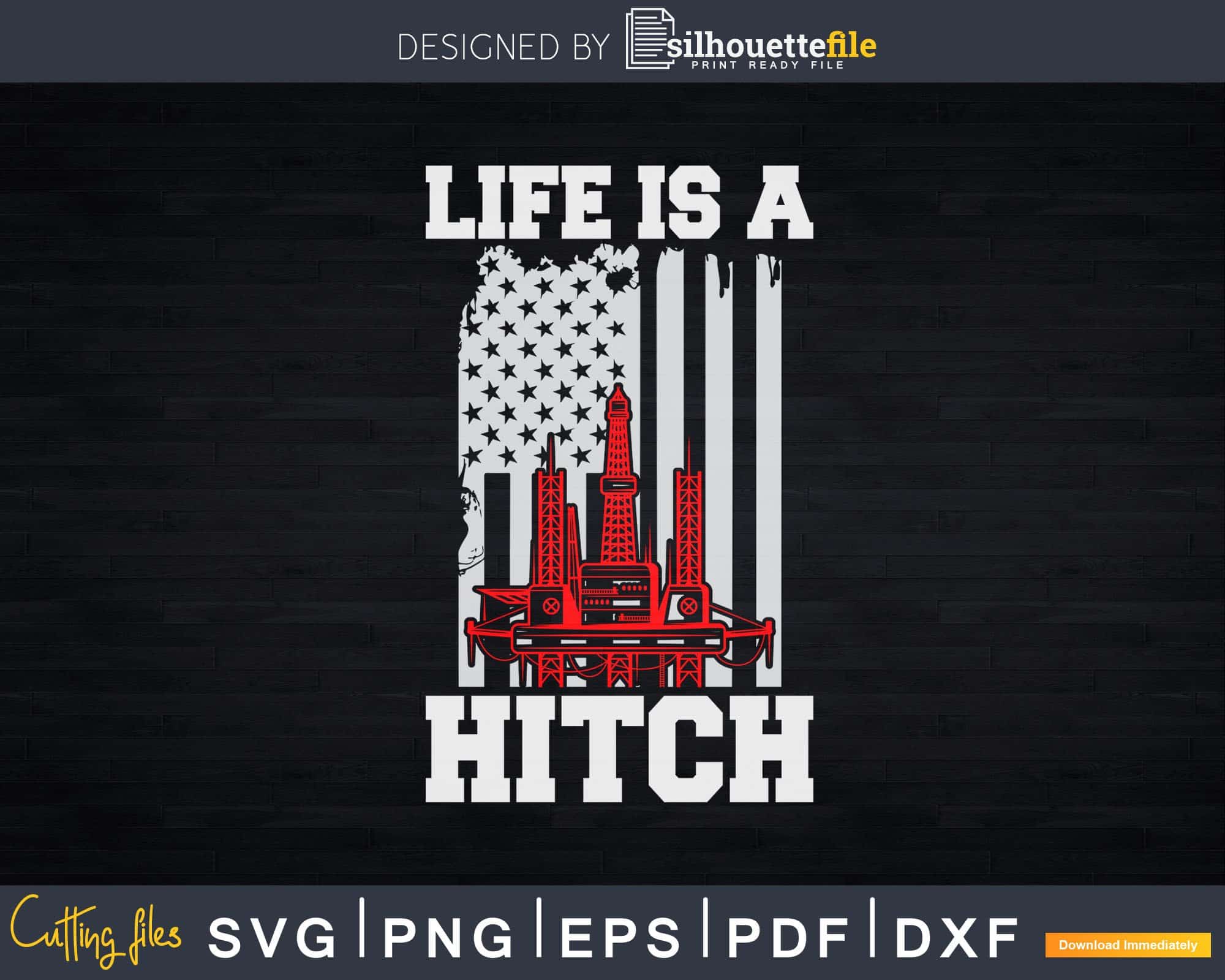 Oilfield Worker Driller Fracker Oilman Oil Rig Svg Png | SilhouetteFile