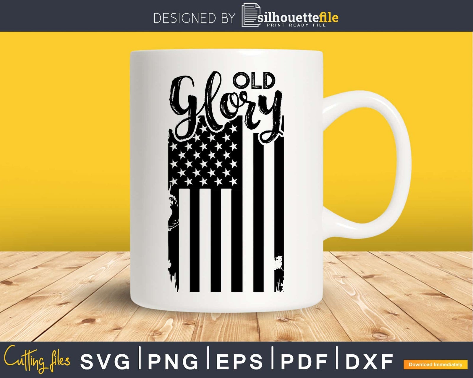 Old Glory SVG png cutting printble file | SilhouetteFile