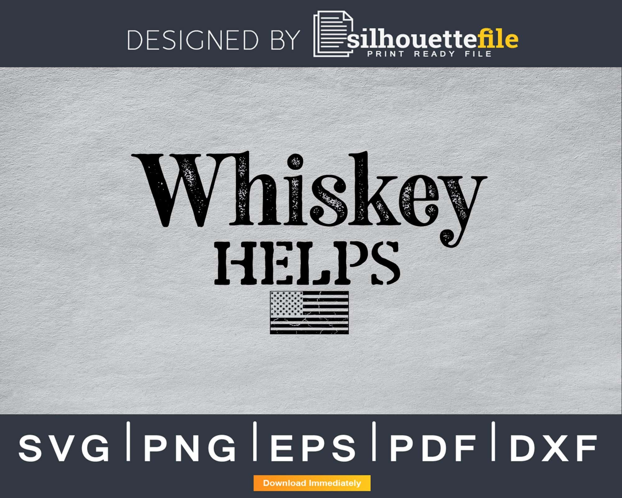 Outdoors Whiskey Helps SVG cricut digital cutting files | Silhouettefile