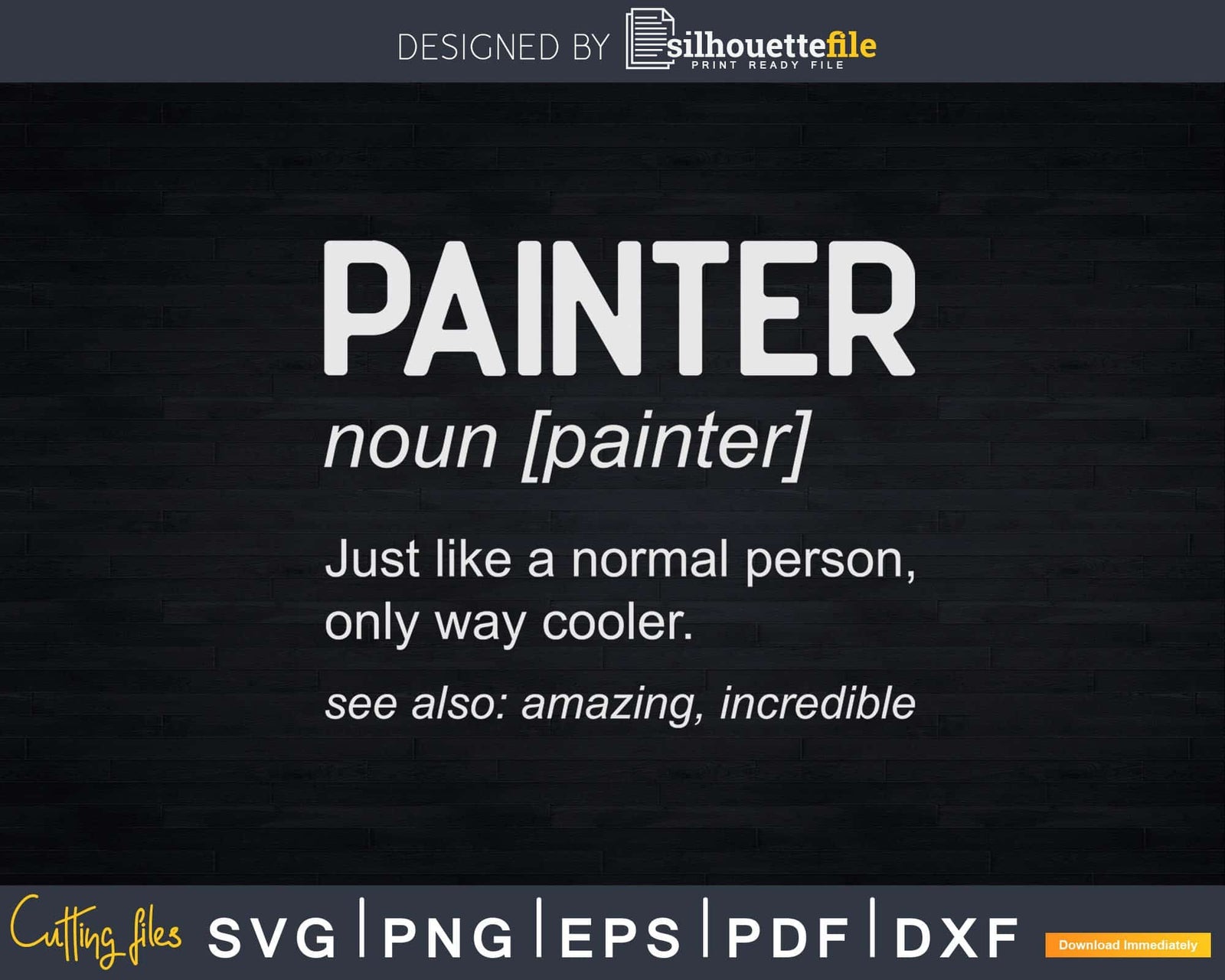 Painter Definition Svg Dxf Cut Files | Silhouettefile