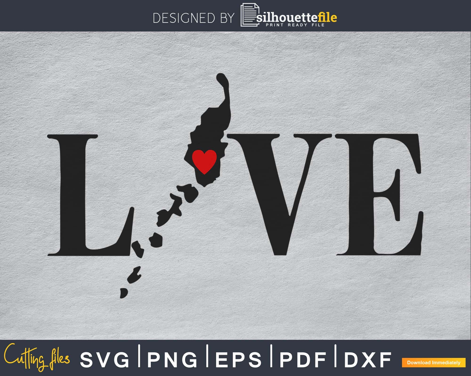 Palau PW Love Home Heart Native Map svg cricut cutting files by ...