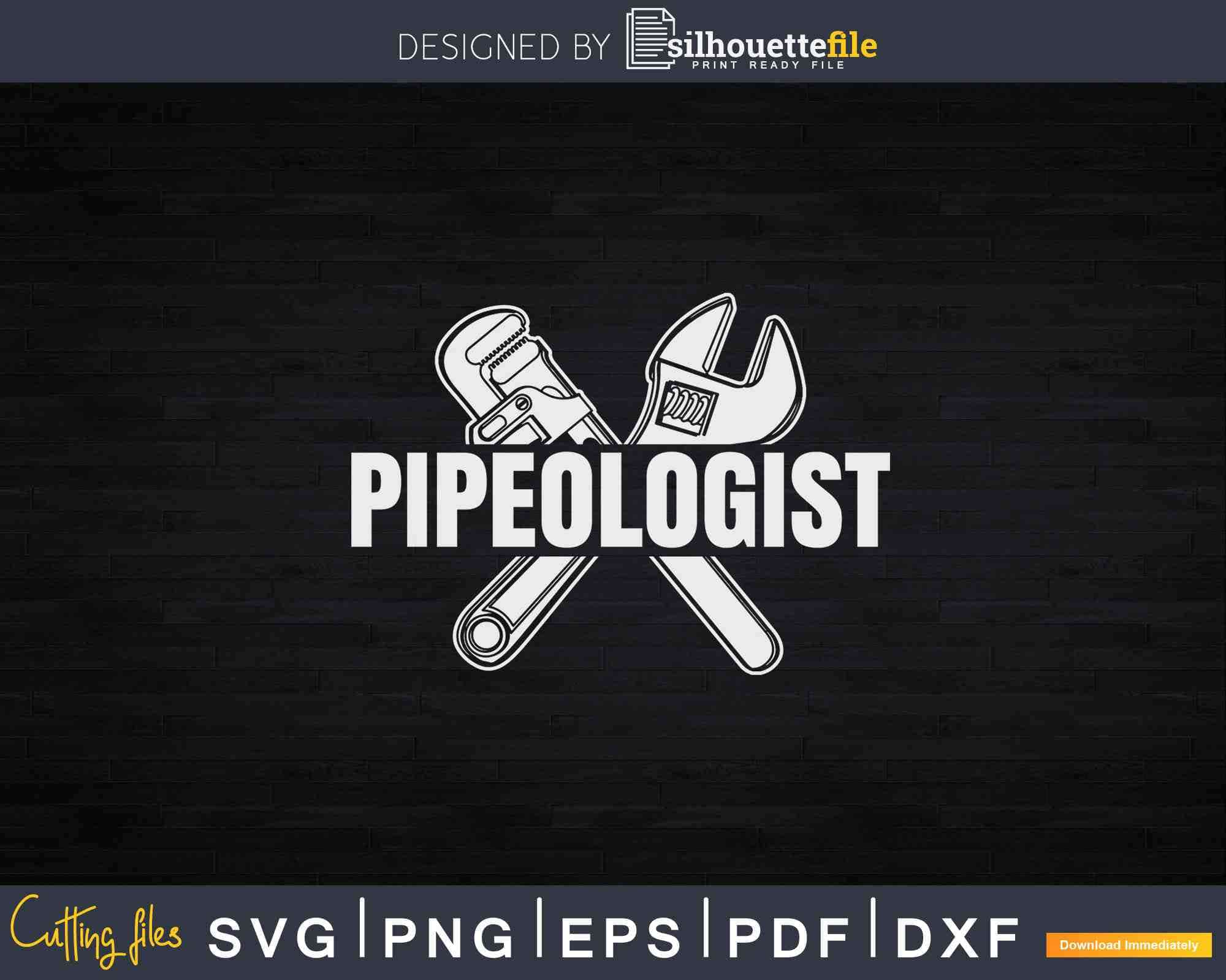Pipeologist Plumber Pipes Repairman Plumbing Svg Png Cut File ...