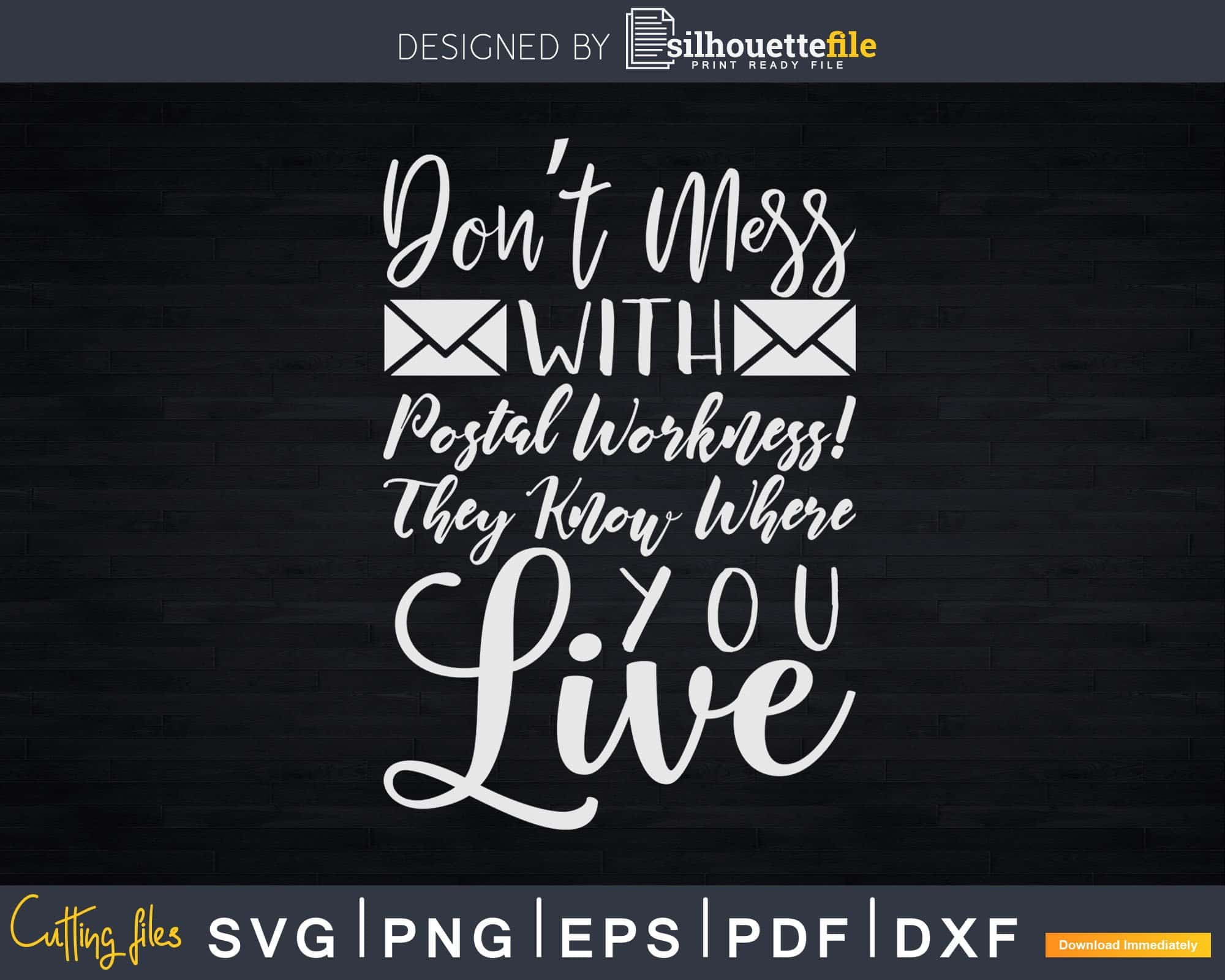 Postman Postal Carrier Mailman Rural Mail Carrier Svg Dxf | SilhouetteFile