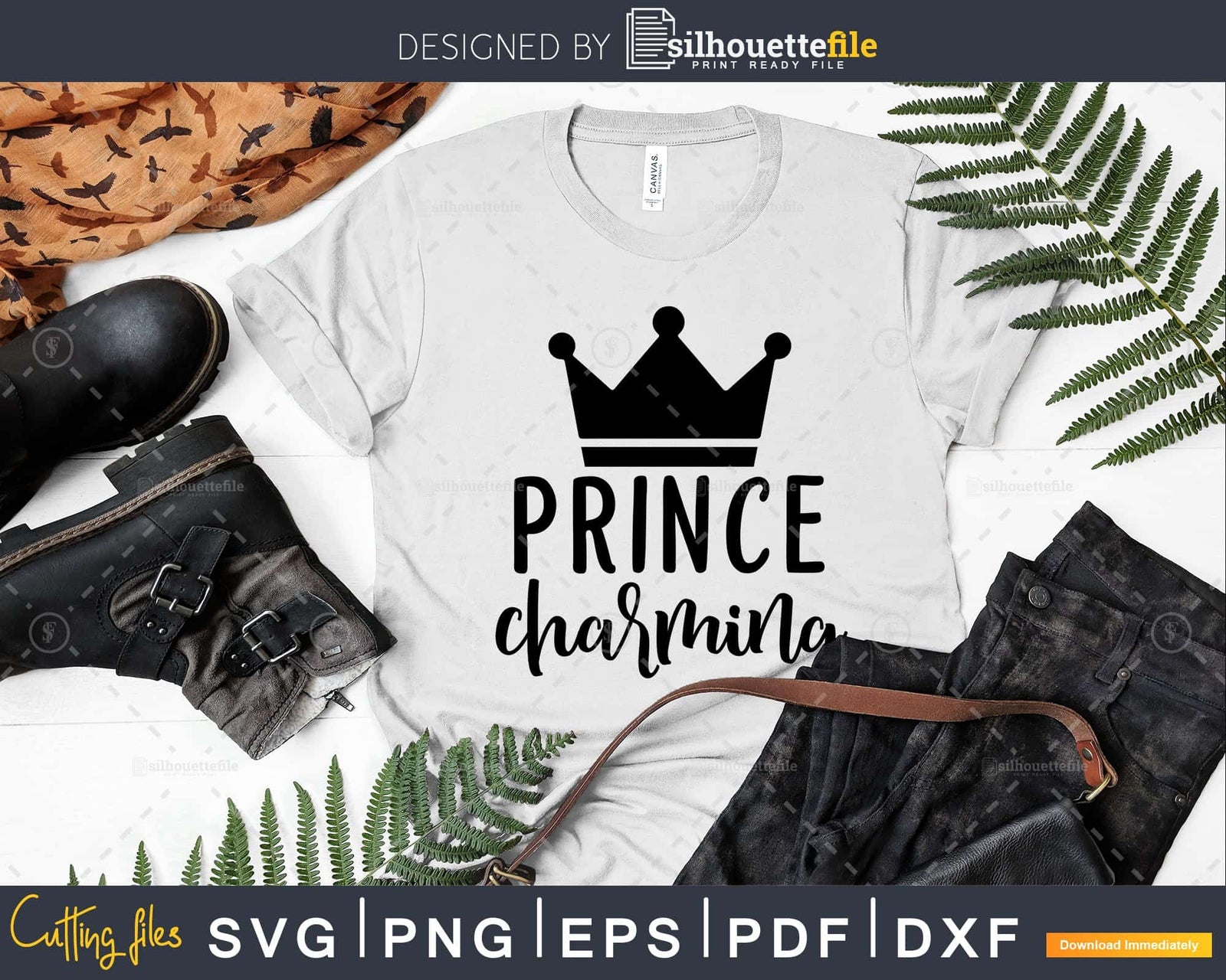 Prince charming svg cricut cutting printable cut file | Silhouettefile