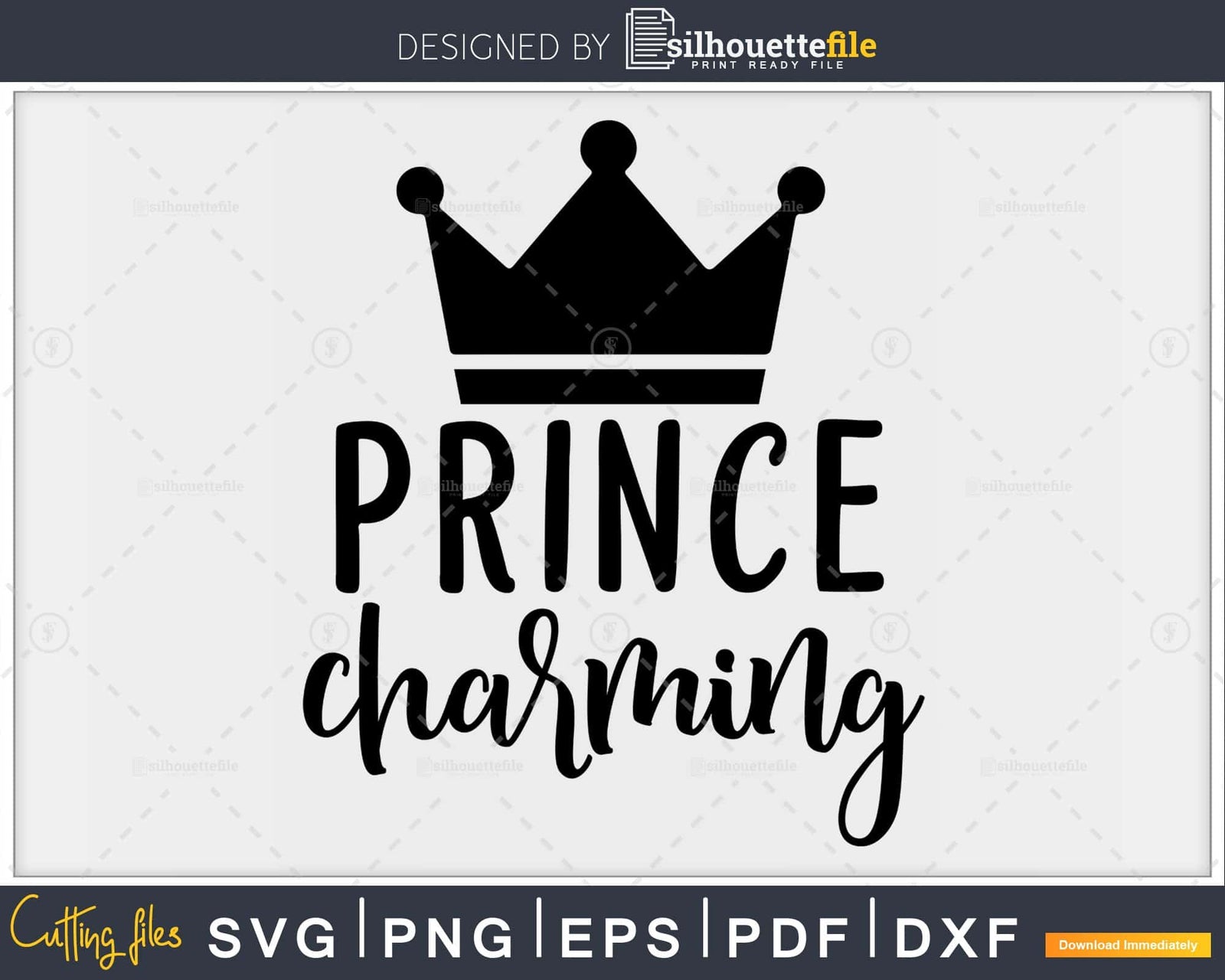 Prince charming svg cricut cutting printable cut file | Silhouettefile