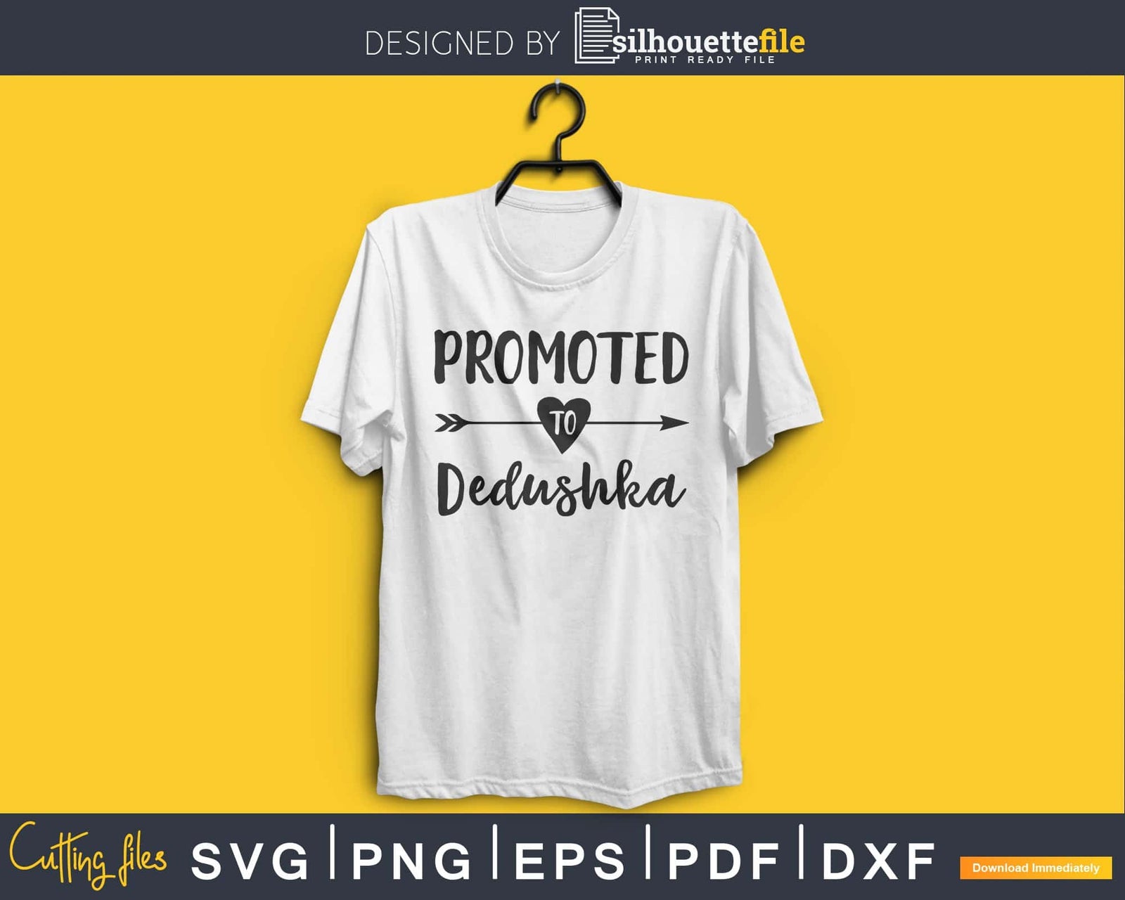 Promoted To Dedushka SVG PNG digital cricut file | Silhouettefile
