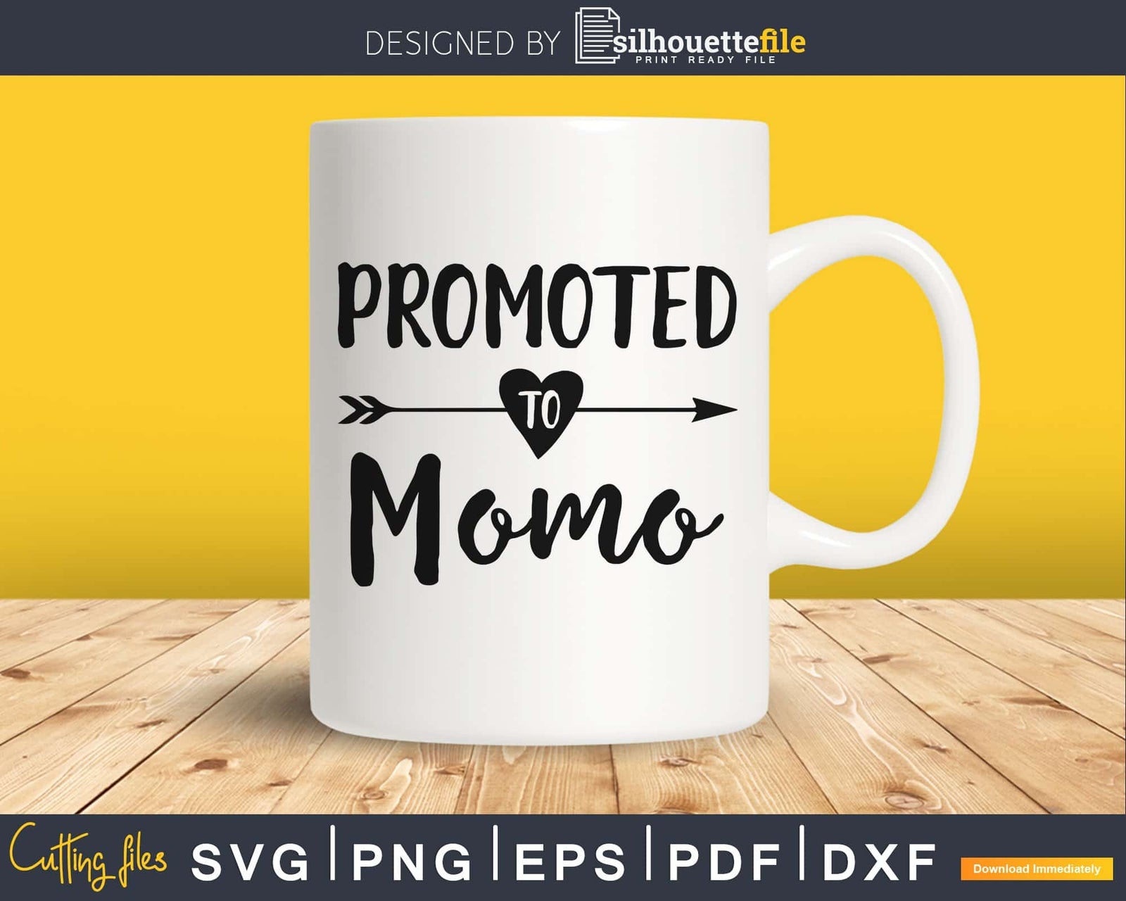 Promoted To Momo SVG PNG Cricut printable file | Silhouettefile