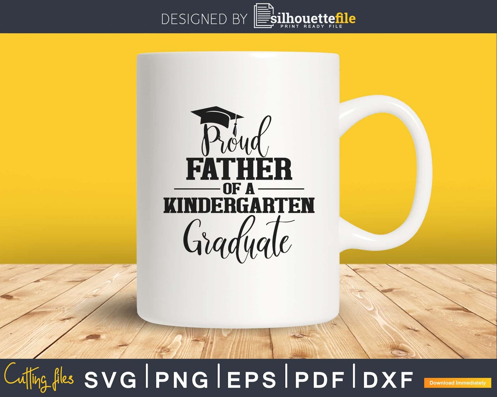 Proud father of a kindergarten graduate shirt svg design cut files ...
