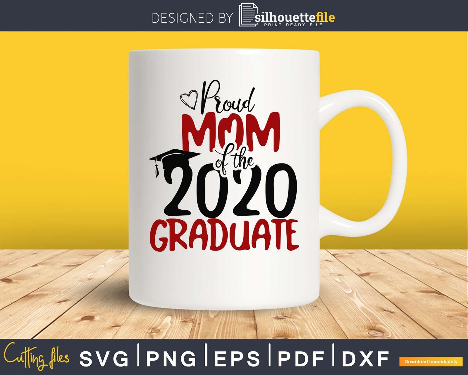 Proud Mom of the 2020 Graduate svg cricut digital Instant | Silhouettefile
