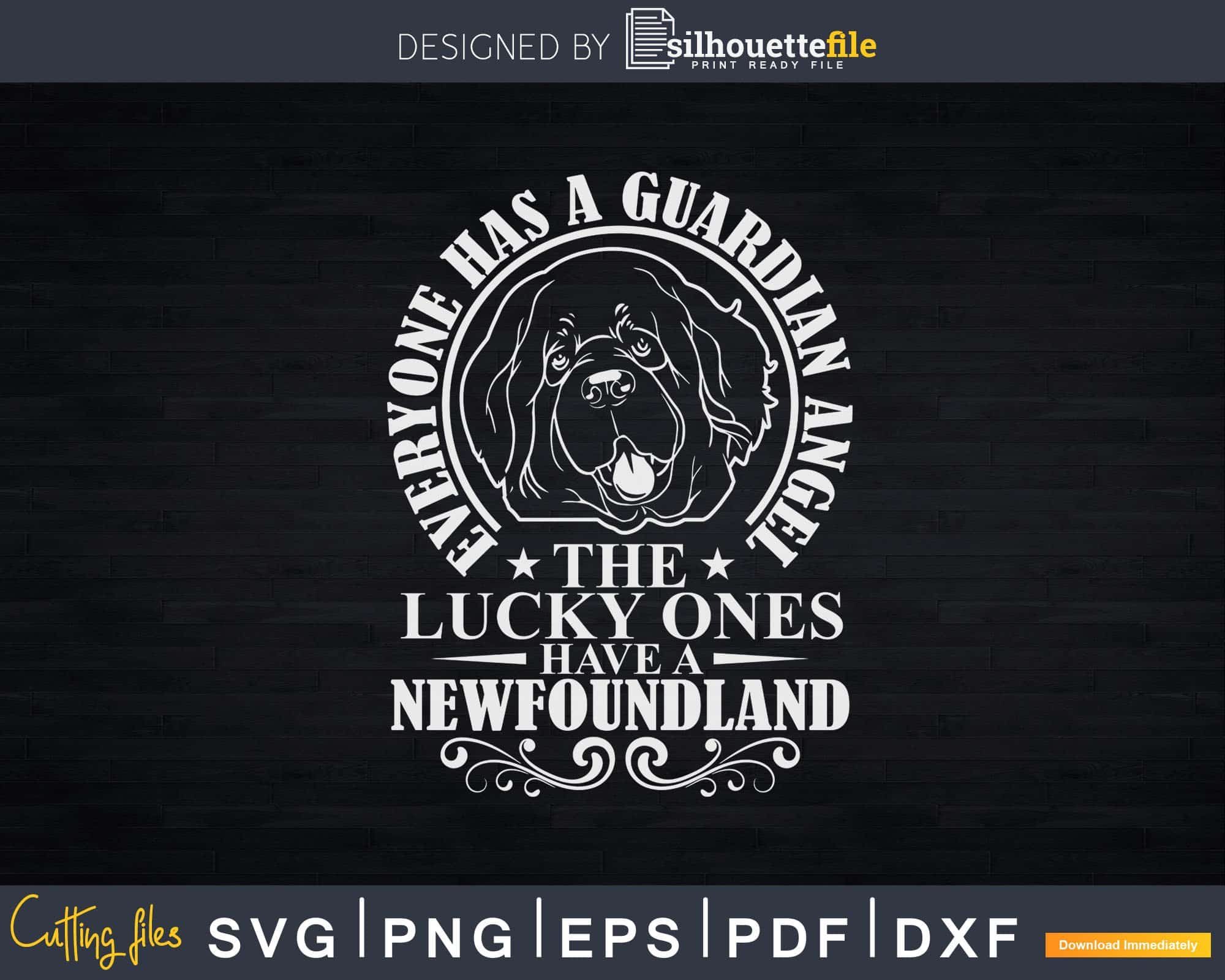 Proud Newfoundland Guardian Angel Png Svg Files For Cricut | Silhouettefile