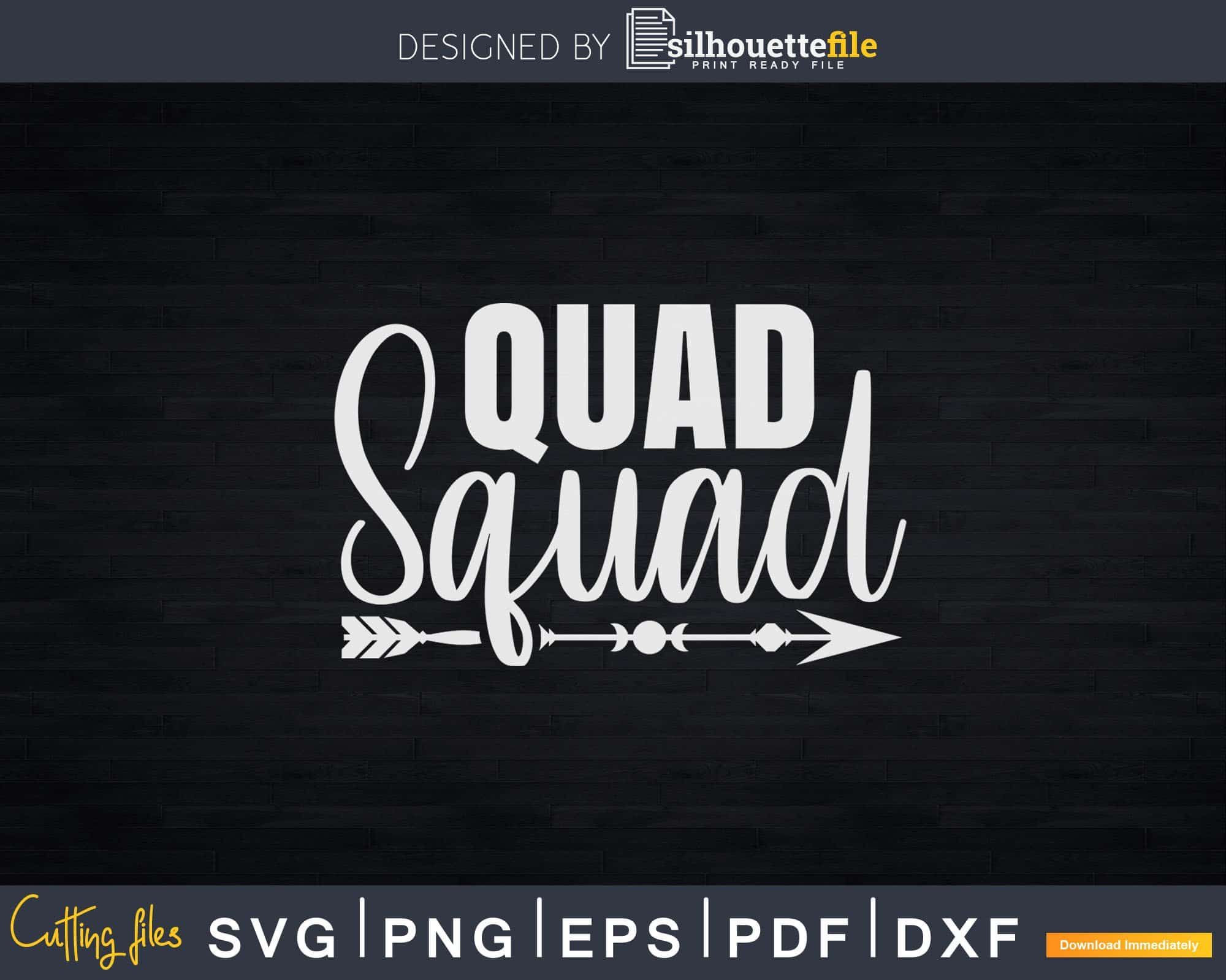 Quad Squad Kettlebell Svg Dxf Cut Files | SilhouetteFile