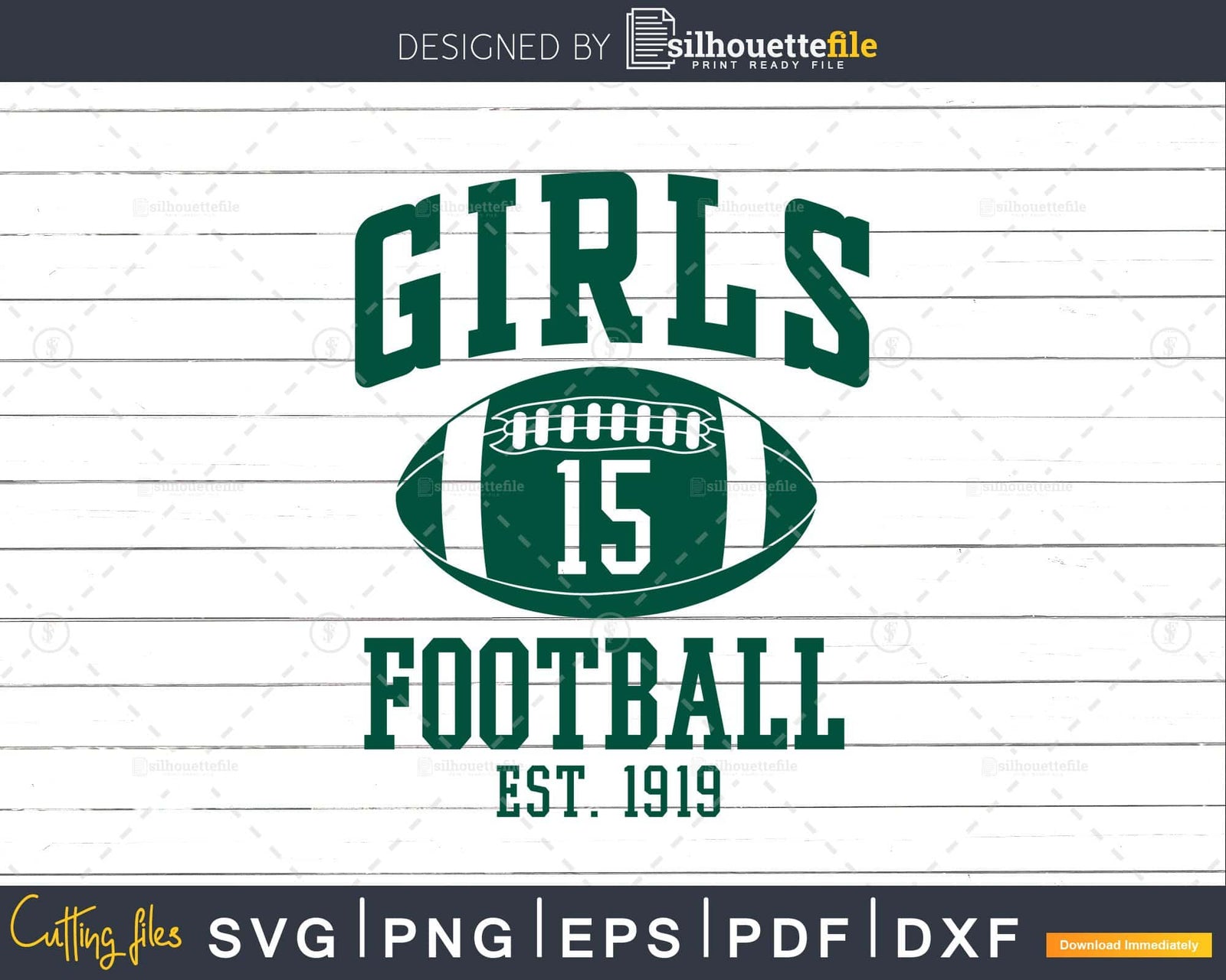 Rachel Green Girls Football svg png dxf digital download | Silhouettefile