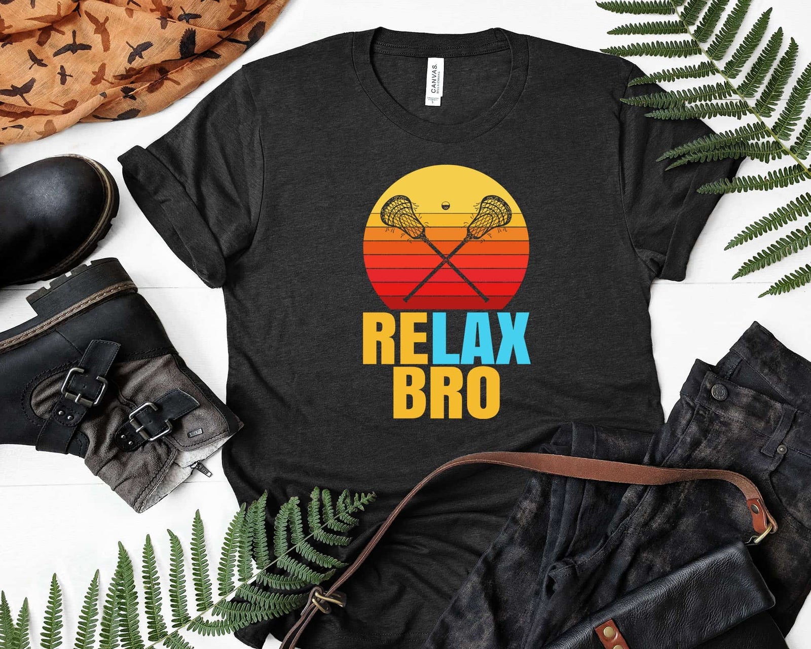 RELAX BRO! Vintage Surf Sun Lacrosse Svg Png Cricut Files | Silhouettefile