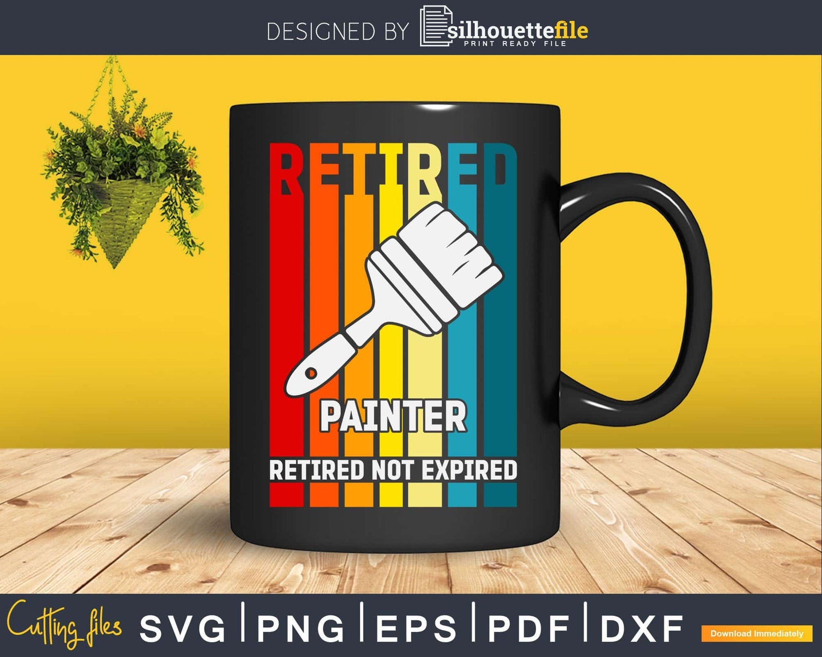 Retired Painter Not Expired Svg Dxf Cut Files | Silhouettefile