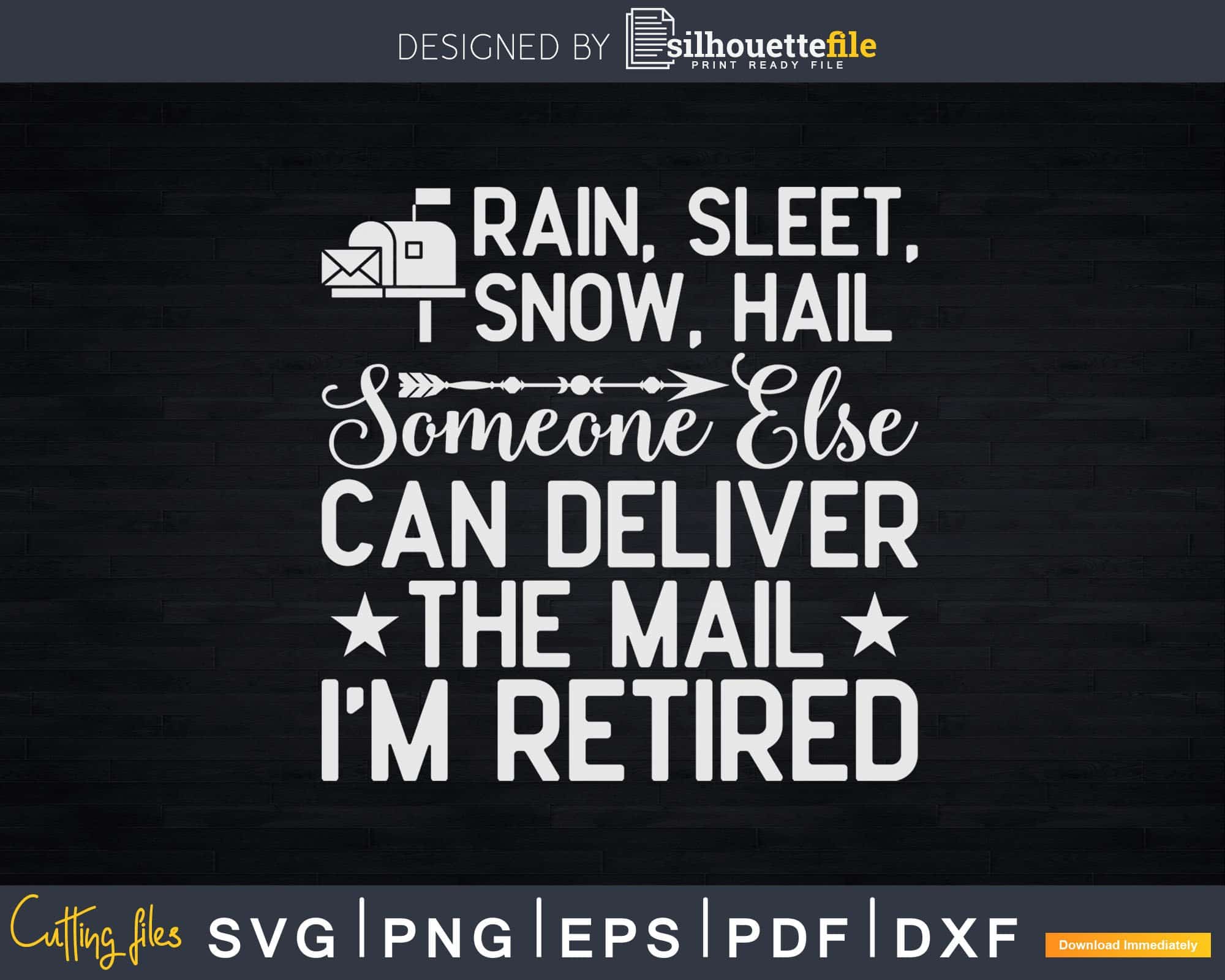 Retired Postal Worker Letter Carrier Retirement Svg Cricut Cut Files ...