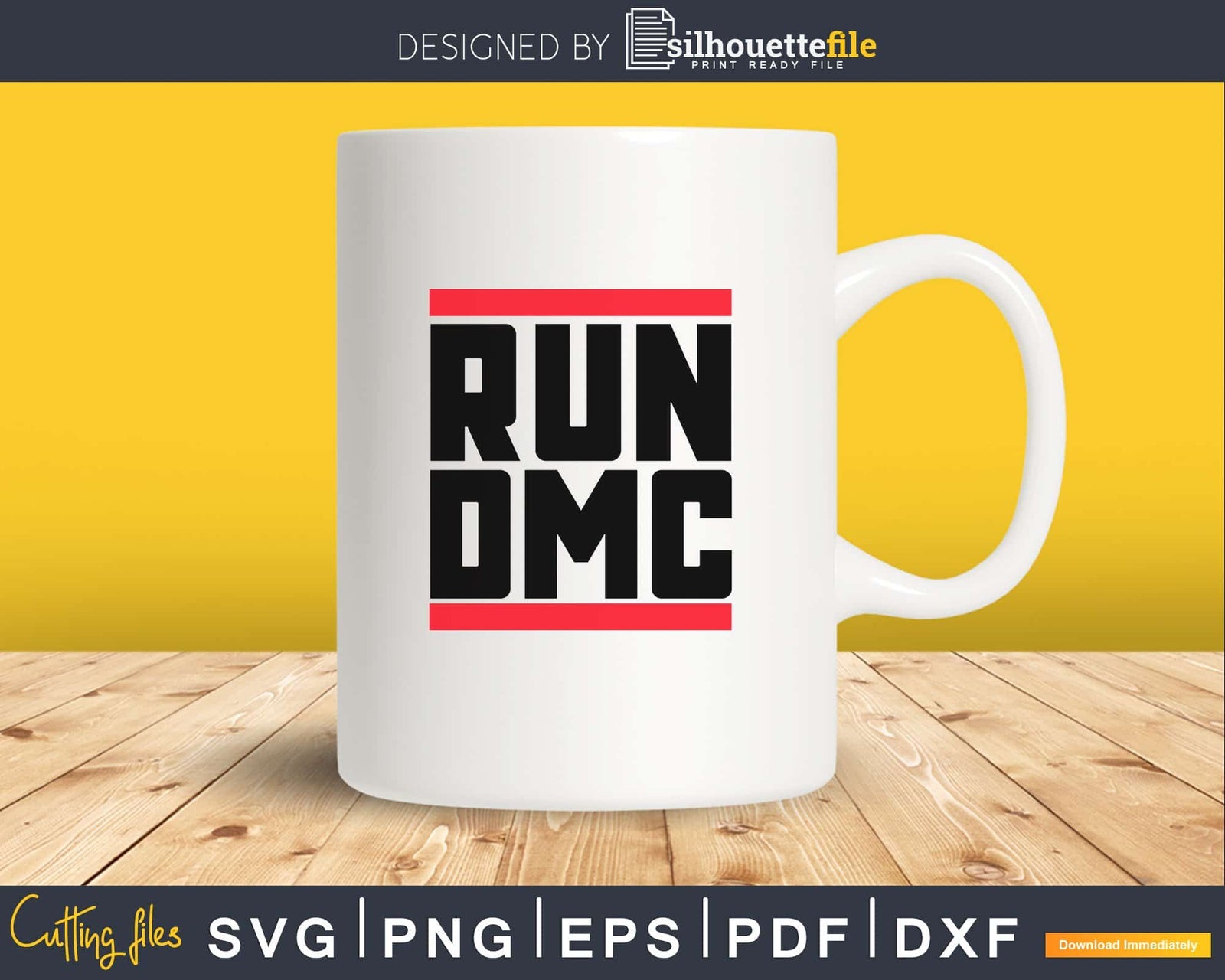 RUN DMC logo svg png cut files for silhouette or cricut | Silhouettefile