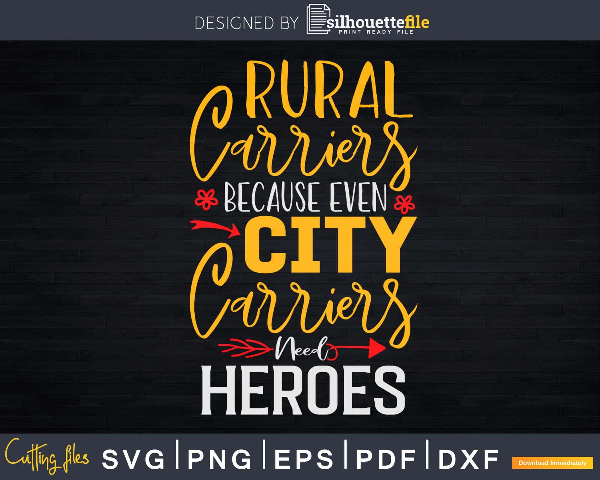 Rural Carriers Postal Worker Mail Delivery Svg Dxf Cut Files ...