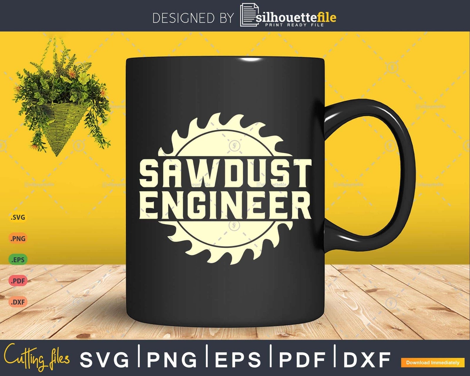 Sawdust Engineer Svg Vector Tshirt Design | Silhouettefile