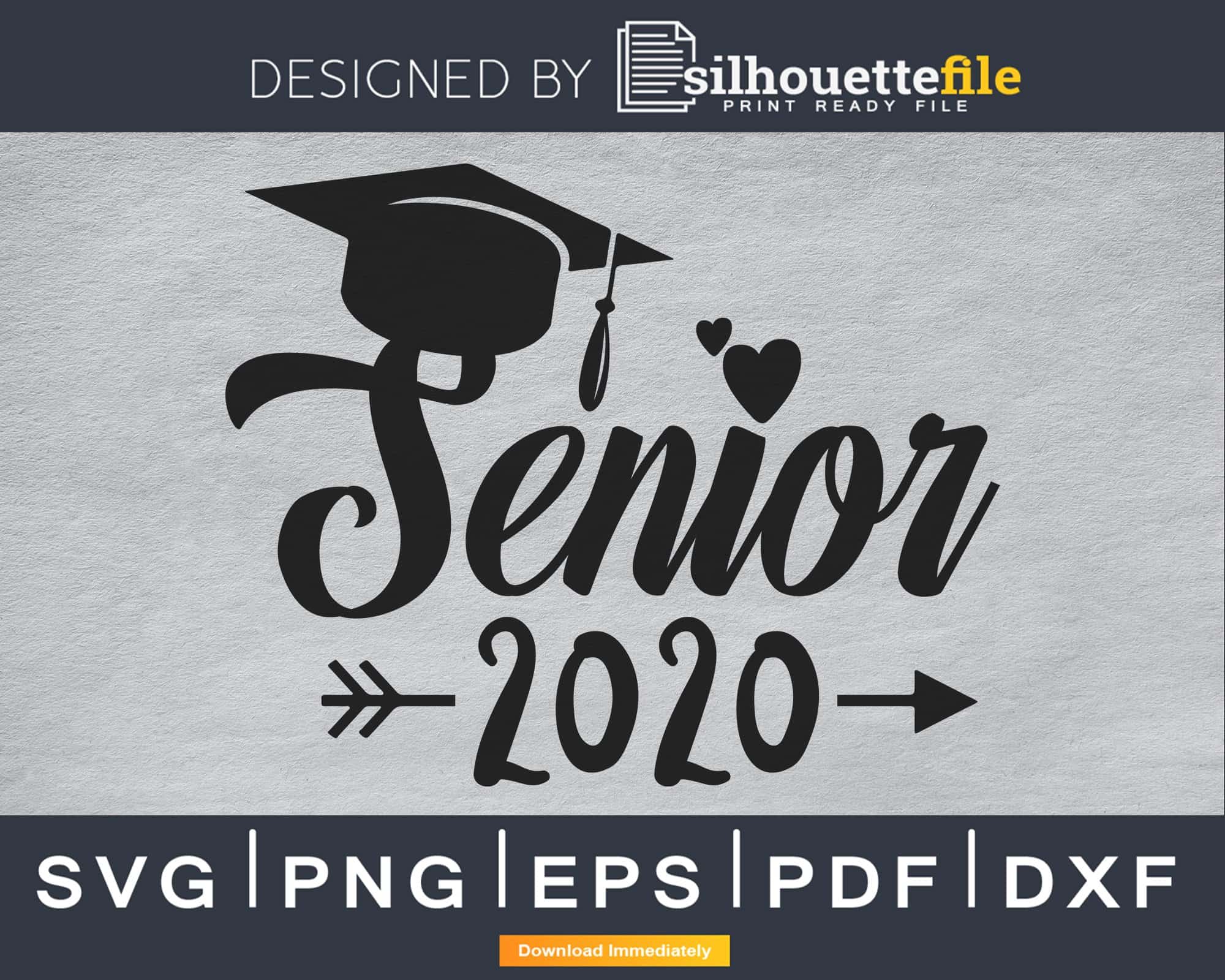 senior 2020 Graduation svg cricut silhouette Instant | SilhouetteFile