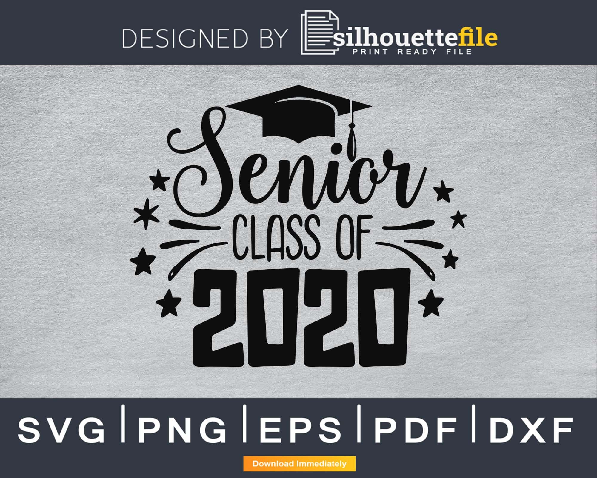 Senior Class of 2020 Graduation svg cricut digital cutting | Silhouettefile