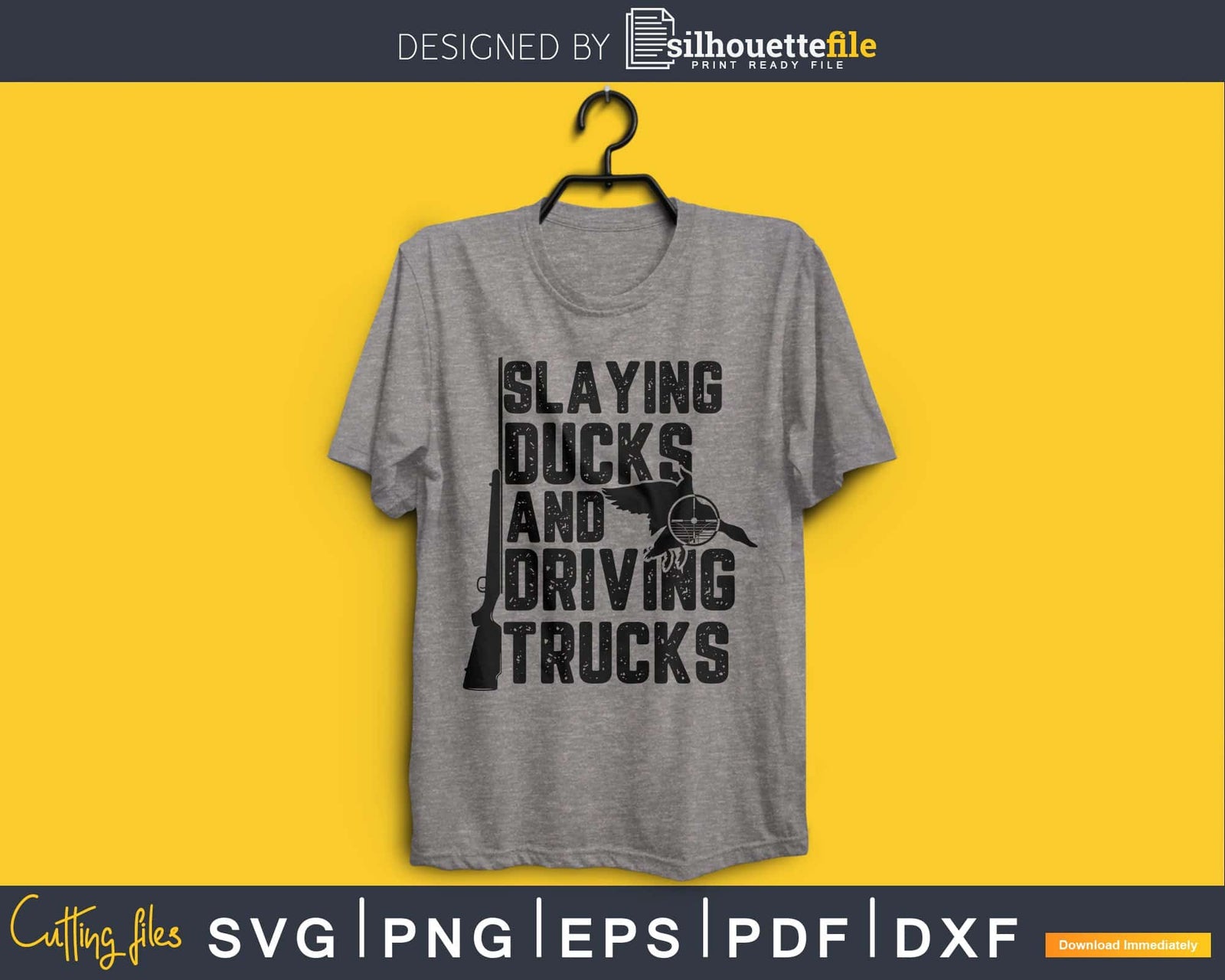 Slaying Ducks and Driving Trucks svg png cutting digital | SilhouetteFile