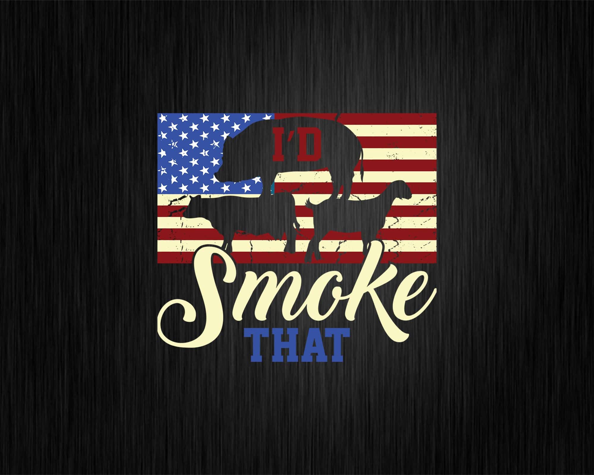 Smoking Meat I'd Smoke That Grilled US Flag Barbecue Svg Cricut File ...